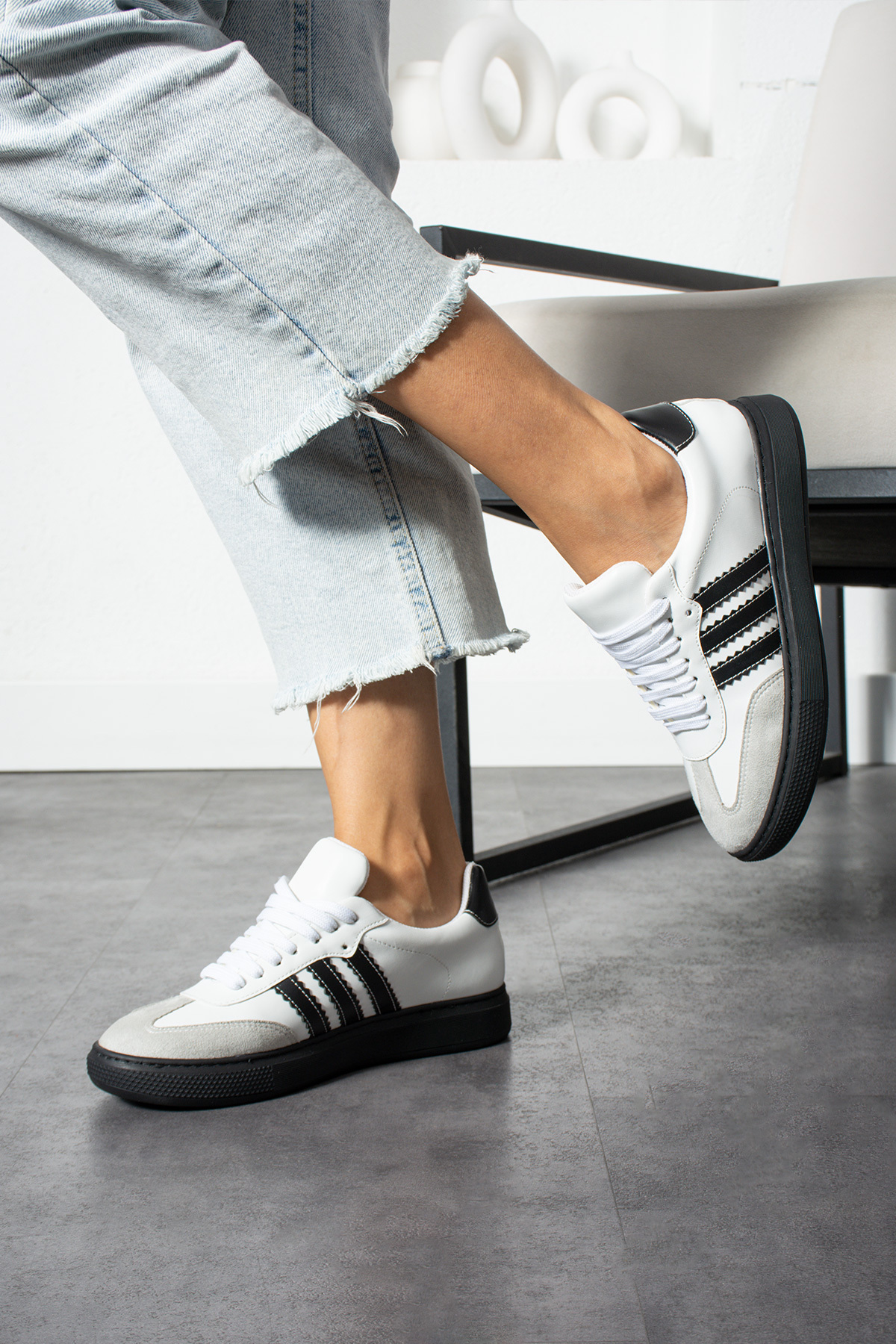 La Limar kadın beyaz siyah Sneaker spor ayakkabı es102 - Fiyatı, Yorumları