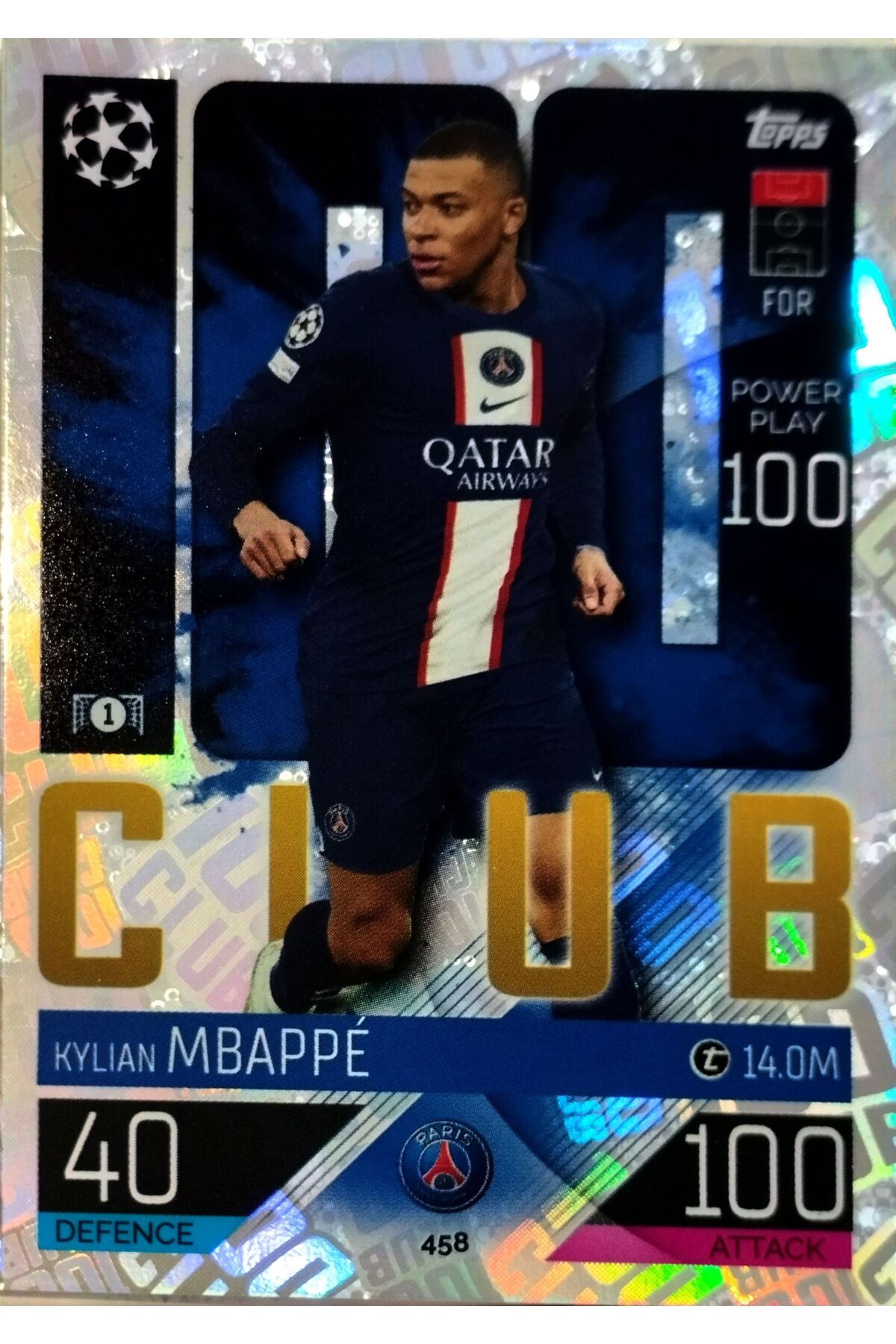 Topps KYLIAN MBAPPE 100CLUP CARD - Fiyatı, Yorumları