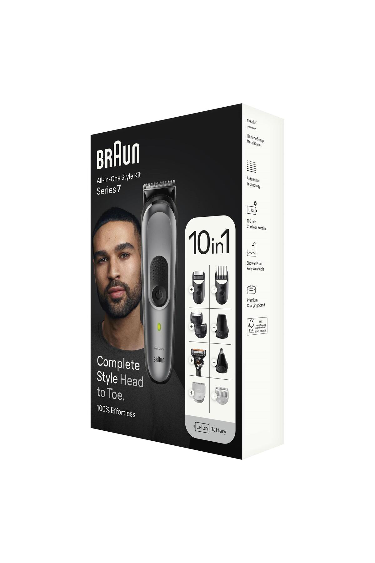 Braun Series 7 MGK7420 Hepsi Bir Arada Şekillendirme Seti, 10’u 1 Arada Erkek Bakım Kiti Fiyatı ...
