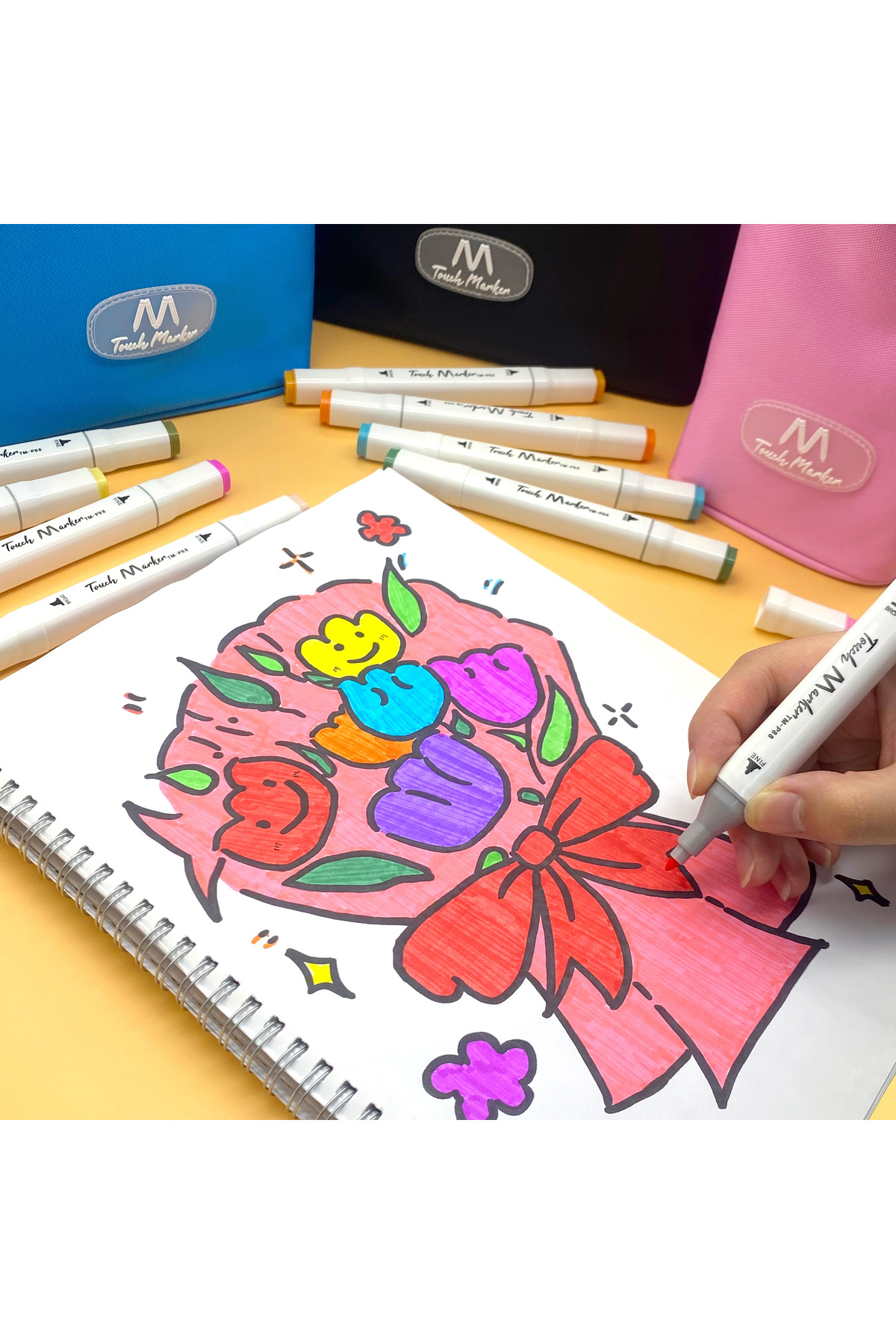touchmark 168'li Marker Kalem Seti-çift Taraflı-standlı -kanvas Çanta ...