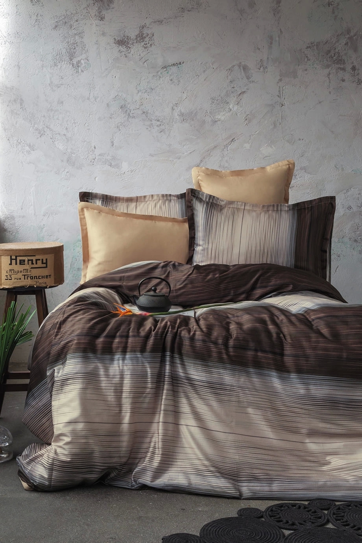 İssimo Home Gerard 210 TC (83 Tel) Dijital Pamuk Saten Nevresim Takımı Aile Seti Fiyatı ...