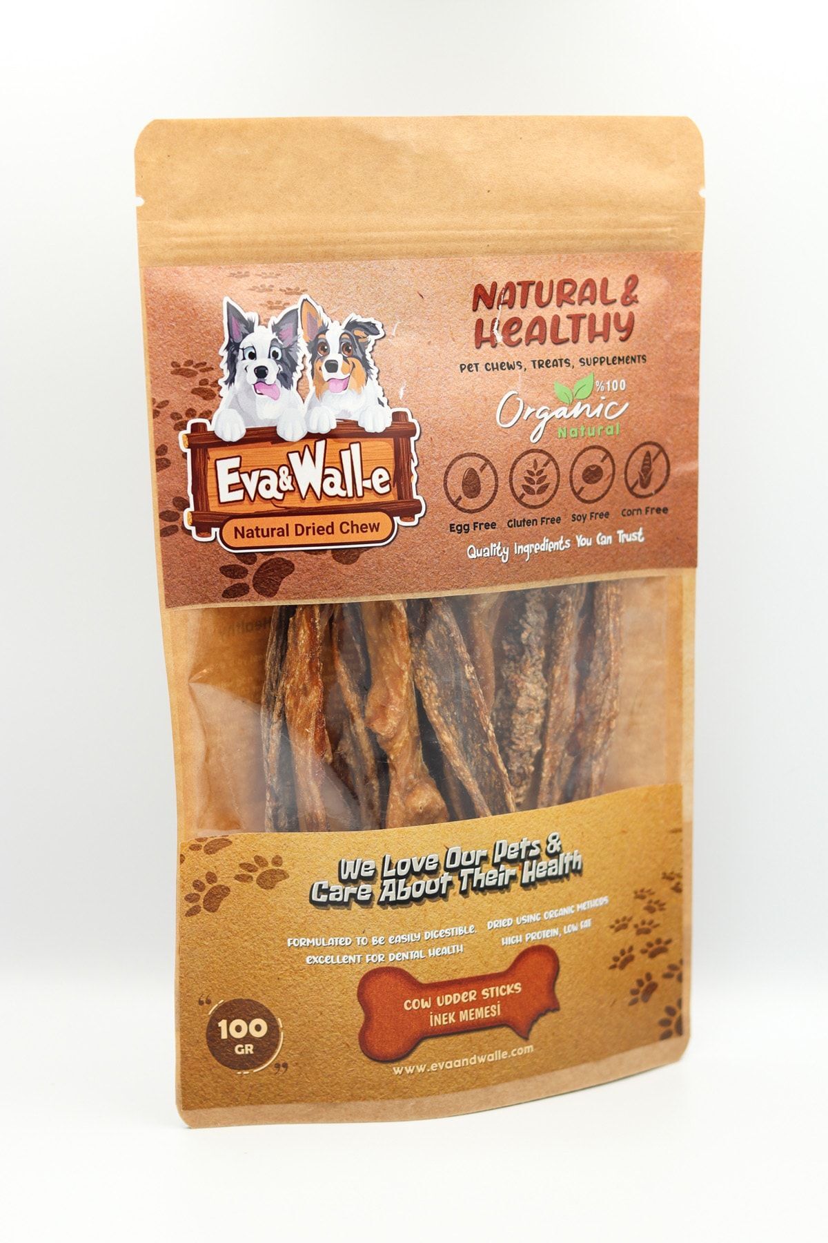 Eva & Wall-e Kurutulmuş Köpek Kemiği Inek Memesi Küçük Ve Yavru ...