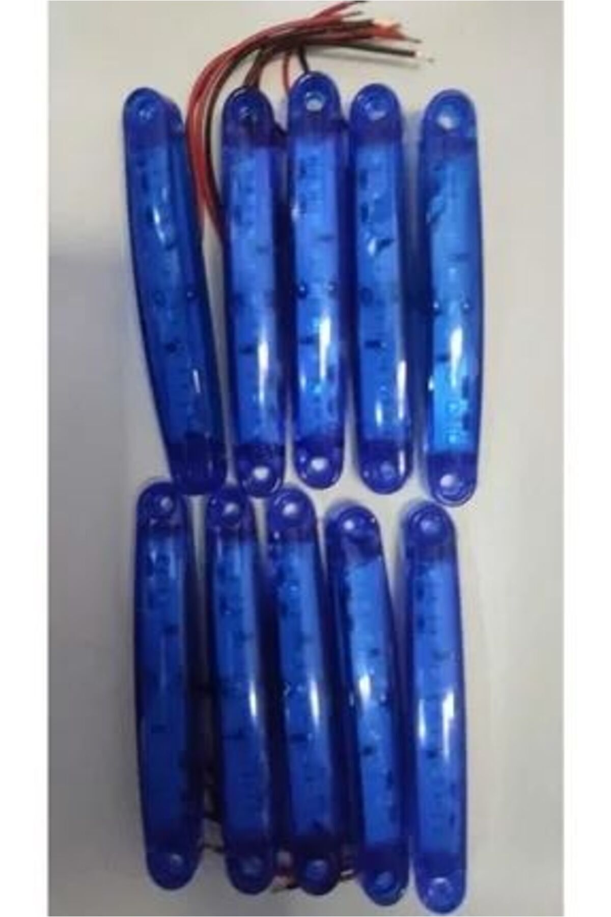 GUMUSONLINE 10 Adet 9 Ledli Parmak Lamba Mavi Parmak Led Yan Lamba Mavi ...