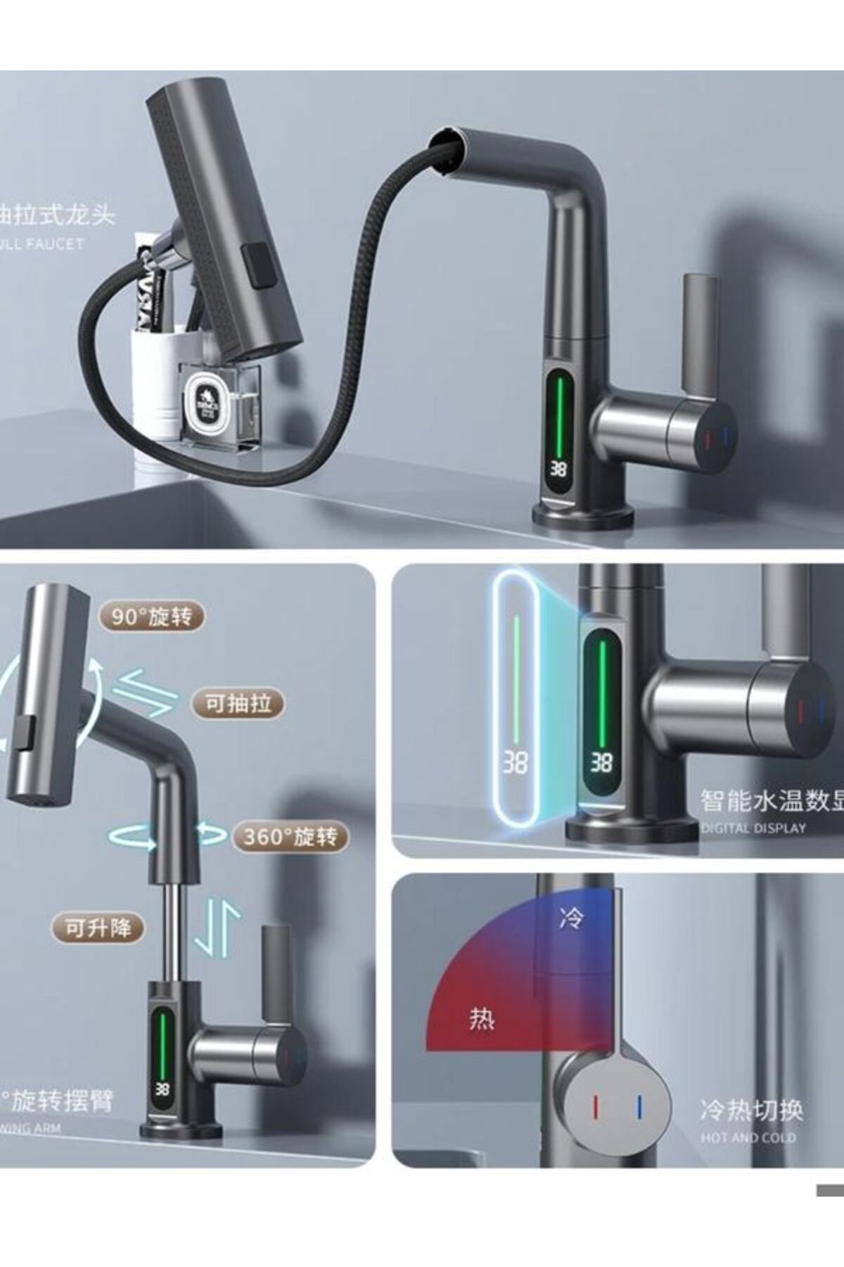 ALMAYA TOOLS MUTFAK, BANYO VE LAVOBO BATARYASI DİJİTAL, LED, ŞELALE ...