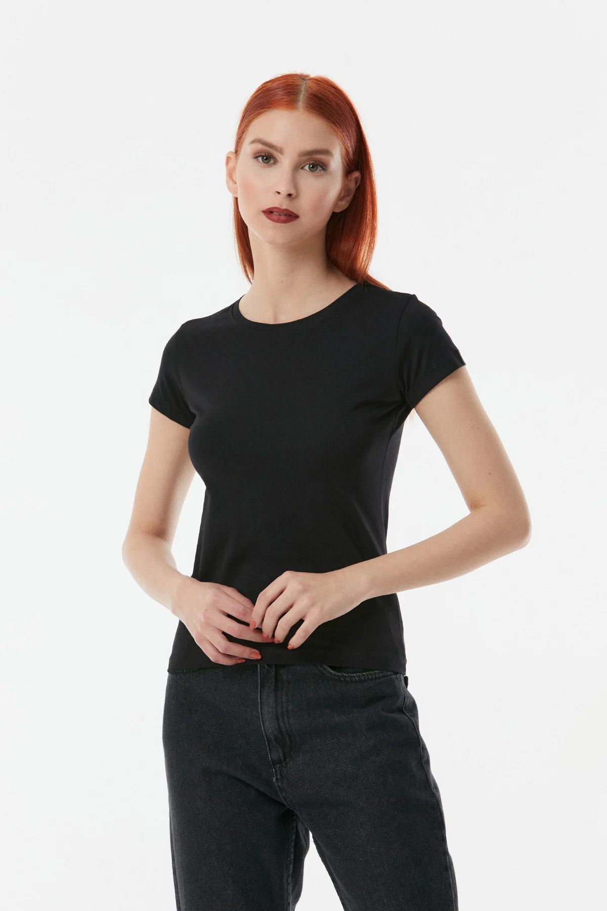 Ece WOMEN'S HALF SLEEVE BICYCLE COLLAR BODY- Trendyol