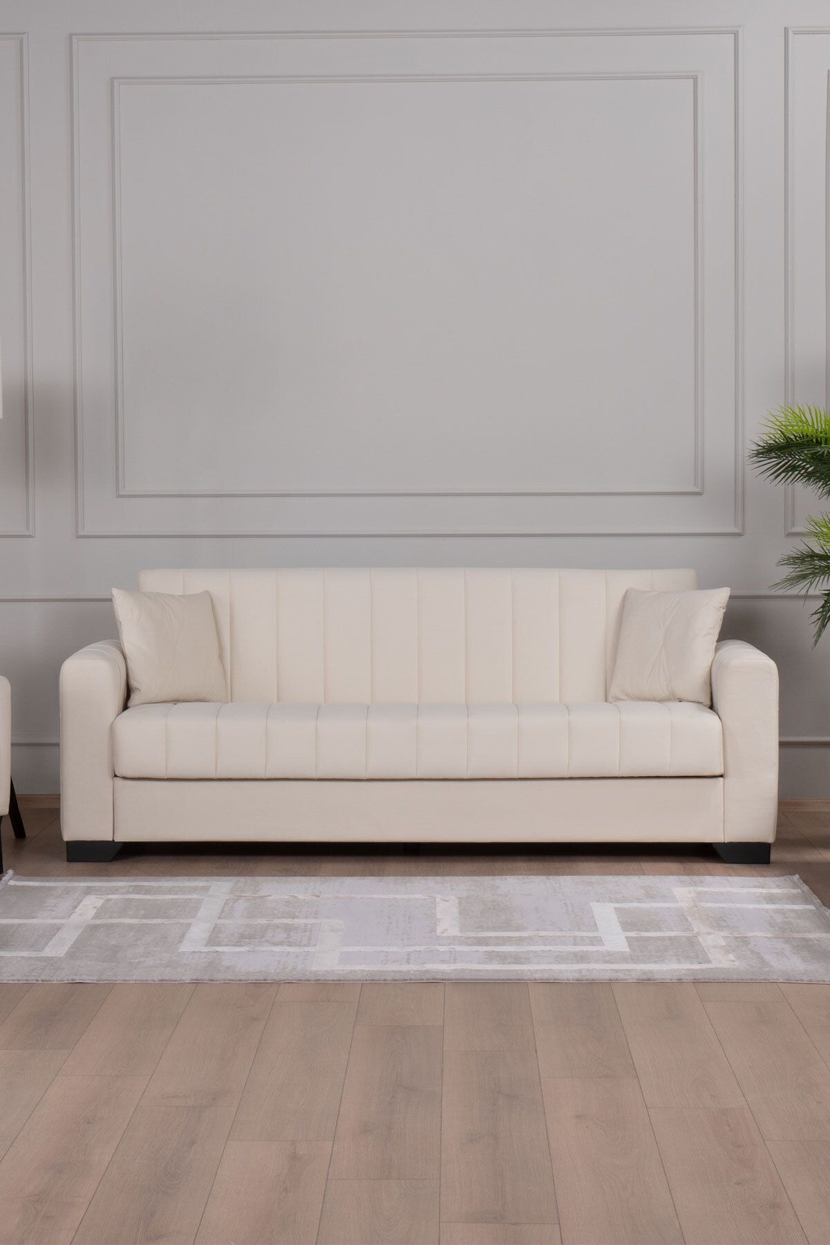 Kilim Mobilya Suhut 3 Kişilik Sandıklı Ve Yataklı Kanepe Krem - Fiyatı, Yorumları