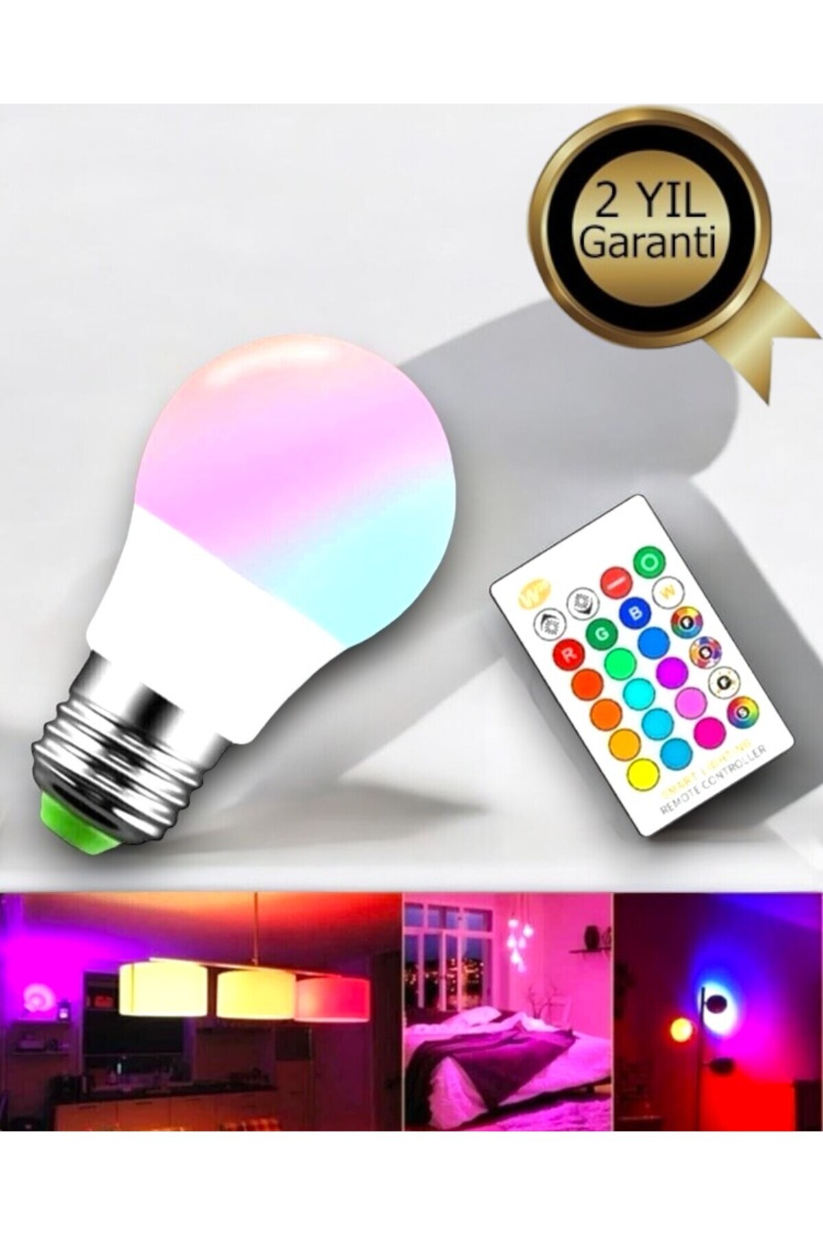 UCUZTEKNO Renkli Işıklar, Şık Mekanlar: Kumandalı LED Ampul Fiyatı ...