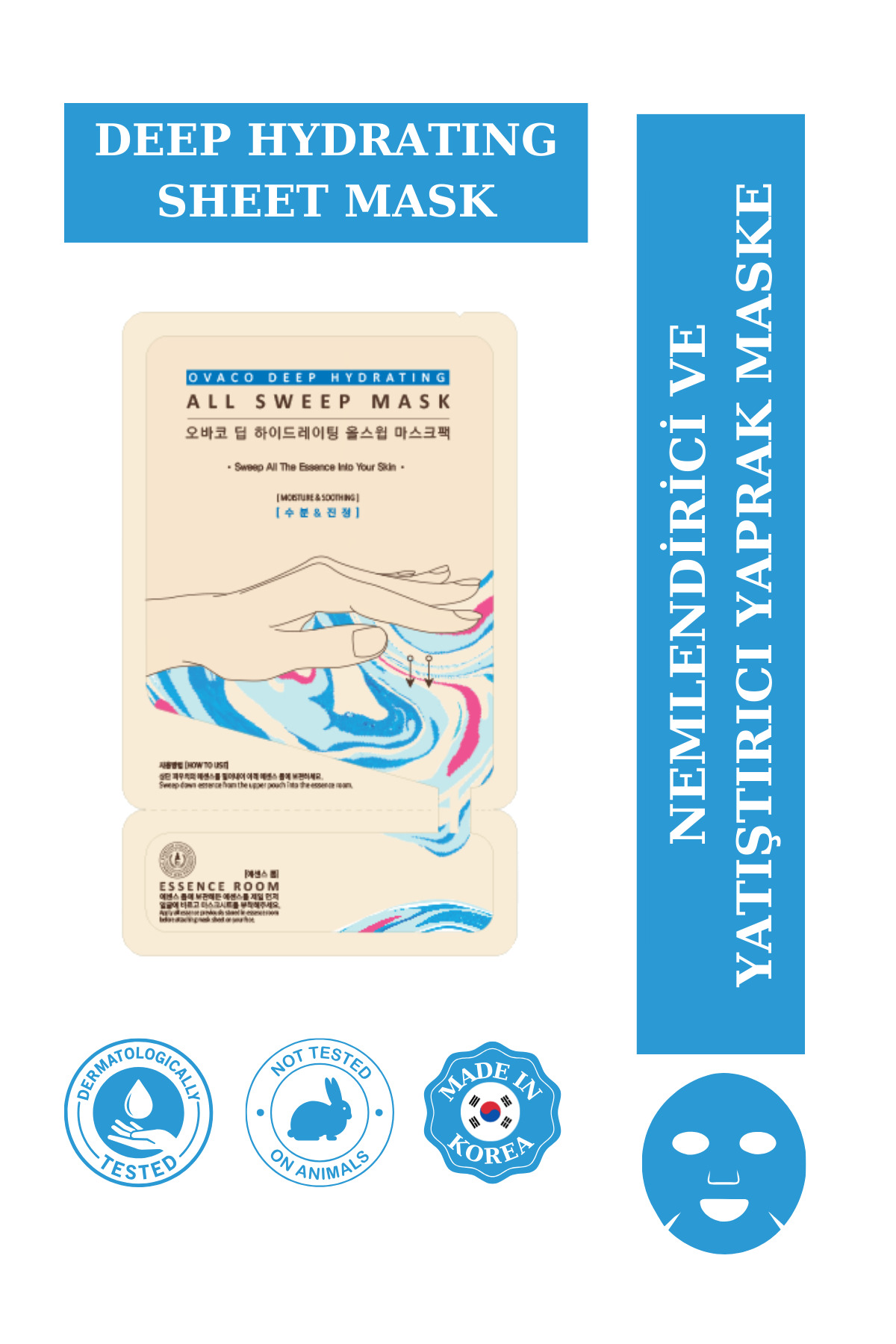 Ovaco Nemlendirici Ve Yatıştırıcı Yaprak Yüz Maskesi | Deep Hydrating ...