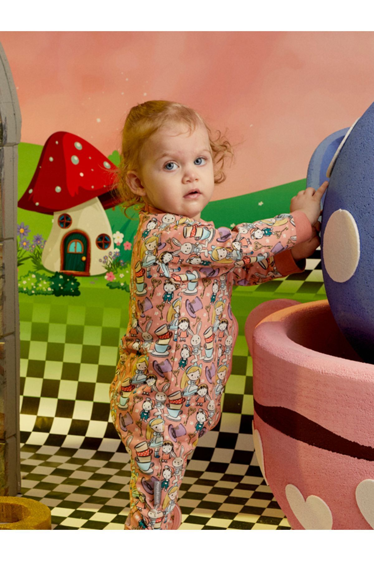 Maya And Luca Kız Çocuk Pijama Takımı %100 Pamuk Uzun Kollu Pembe Alice ...