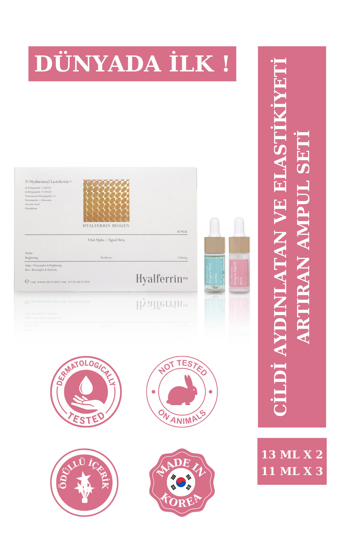 Hyalferrin Biogen Cilt Bakım Ampul Seti | Cilt Bariyeri Onarıcı ...