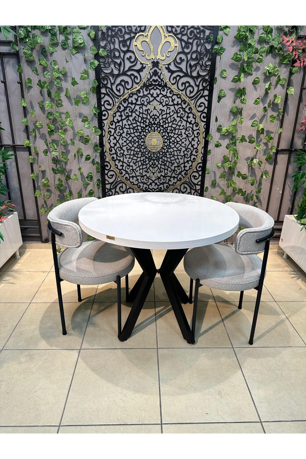 uls metal aksesuar Elisa 2 Kişilik Masa Takımı Yuvarlak Masa Takımı - Fiyatı, Yorumları