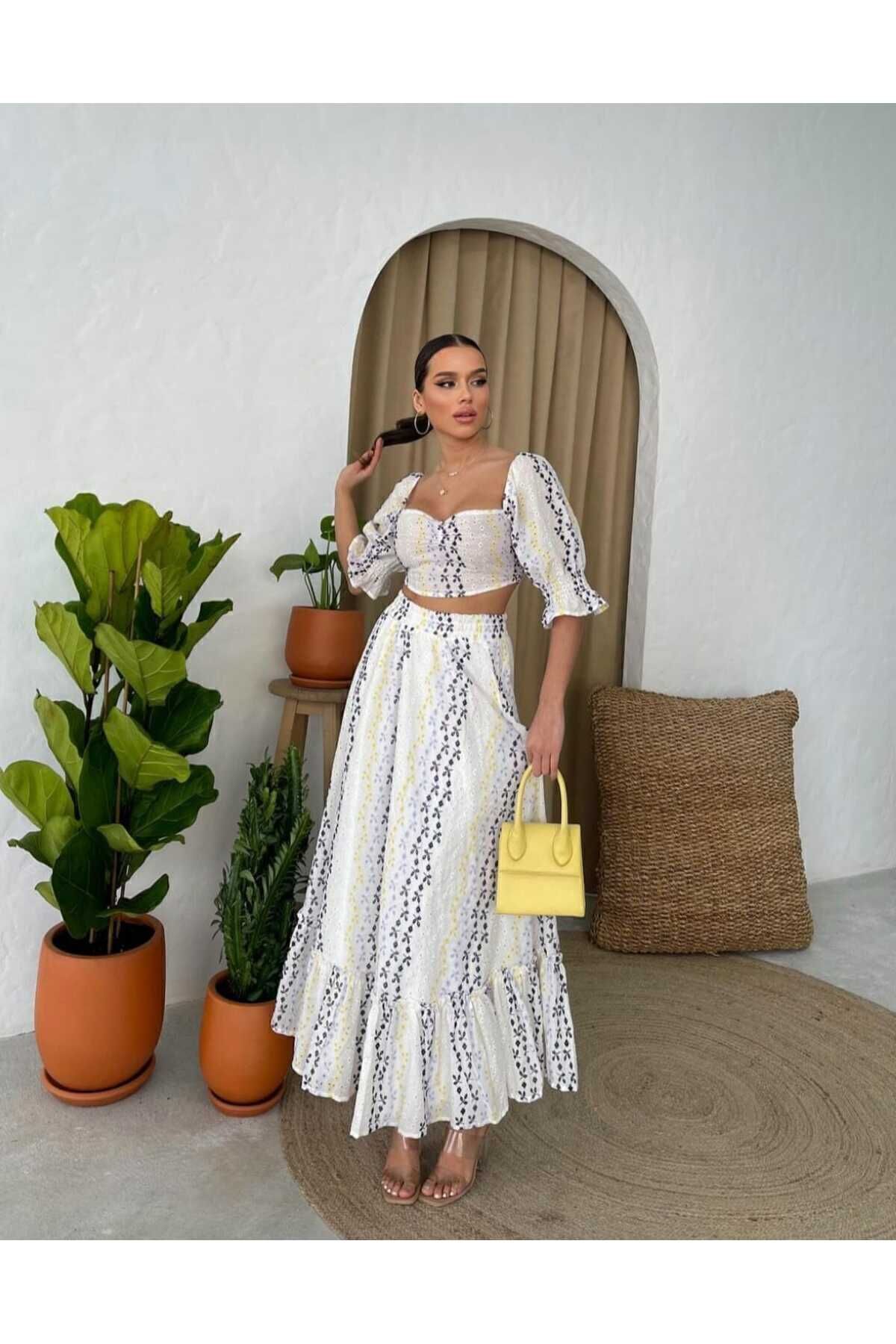 Kısmetin Butiği Kadın İKİLİ TAKIM elbise FİSKO detay SEVENLERE İÇİN NEW ...