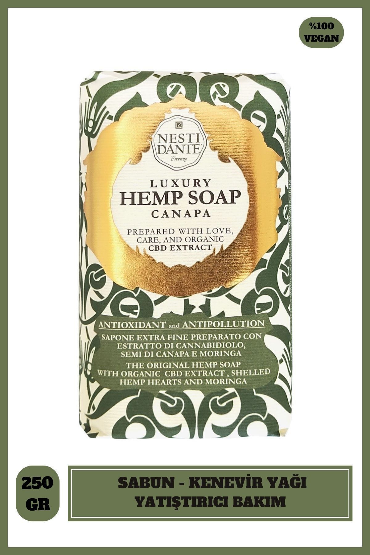 Nesti Dante Luxury Hemp Canapa Katı Sabun 250gr | Antioksidan Ve Detoks ...