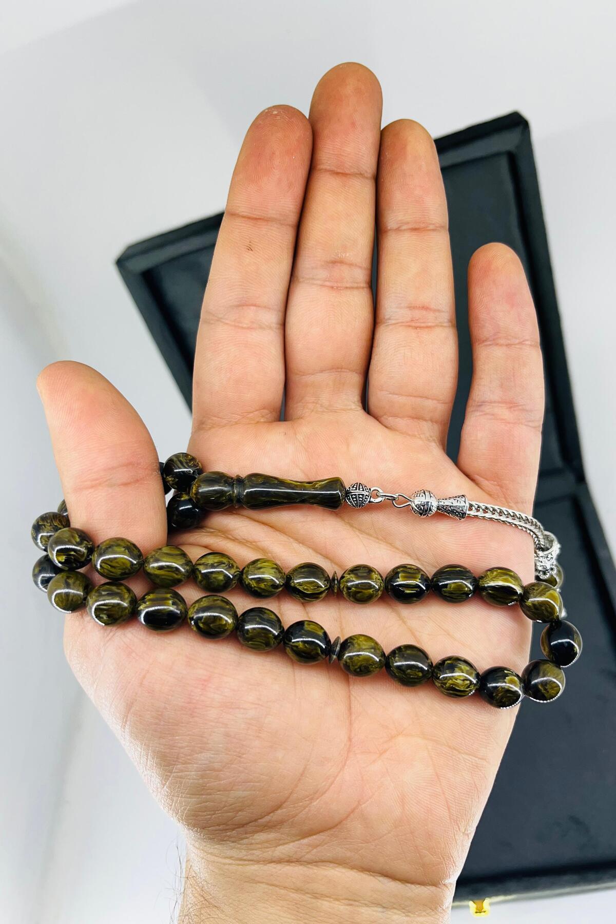 Tesbihalemi Kanayan Bağa Püsküllü Kehribar Tesbih Ölçü:7x11mm Fiyatı ...