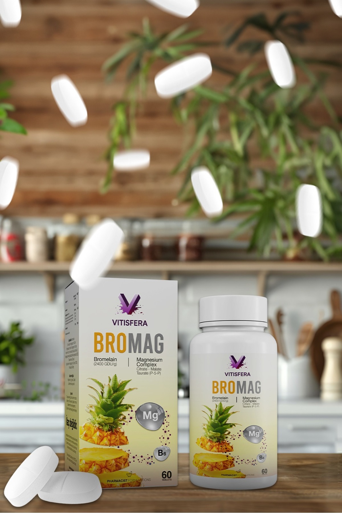 Vitisfera Bromag Bromelain-magnezyum Kompleks-vitamin B6 60 Tablet - Fiyatı, Yorumları
