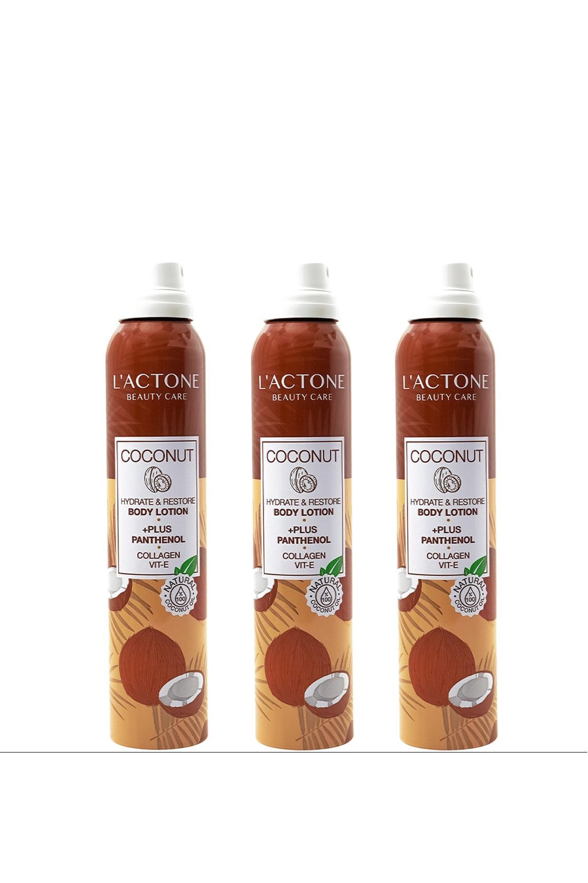 L'ACTONE Coconat Panthenol Plus Vücut Spreyi 200 ml -- 3'lü Set ...