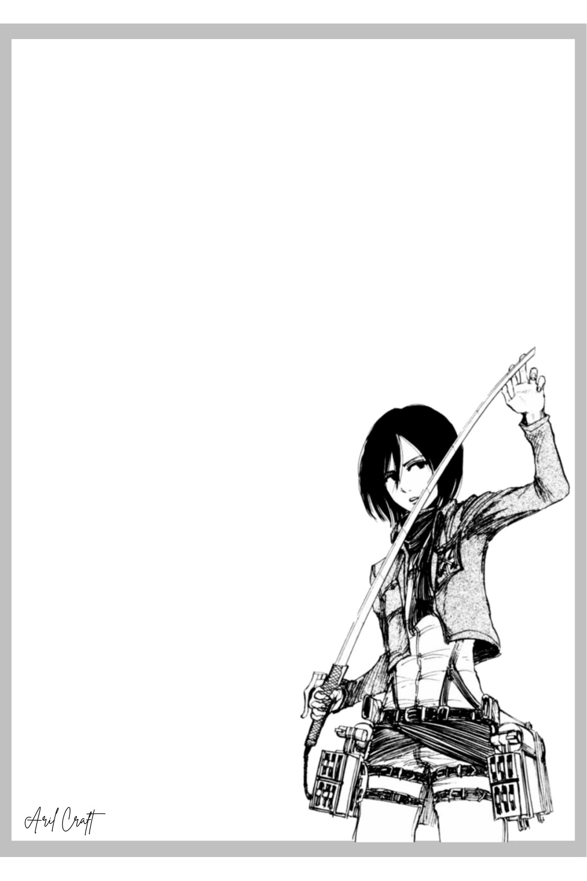Arilcraft Attack On Titan Shingeki No Kyojin Anime Defteri Mikasa ...
