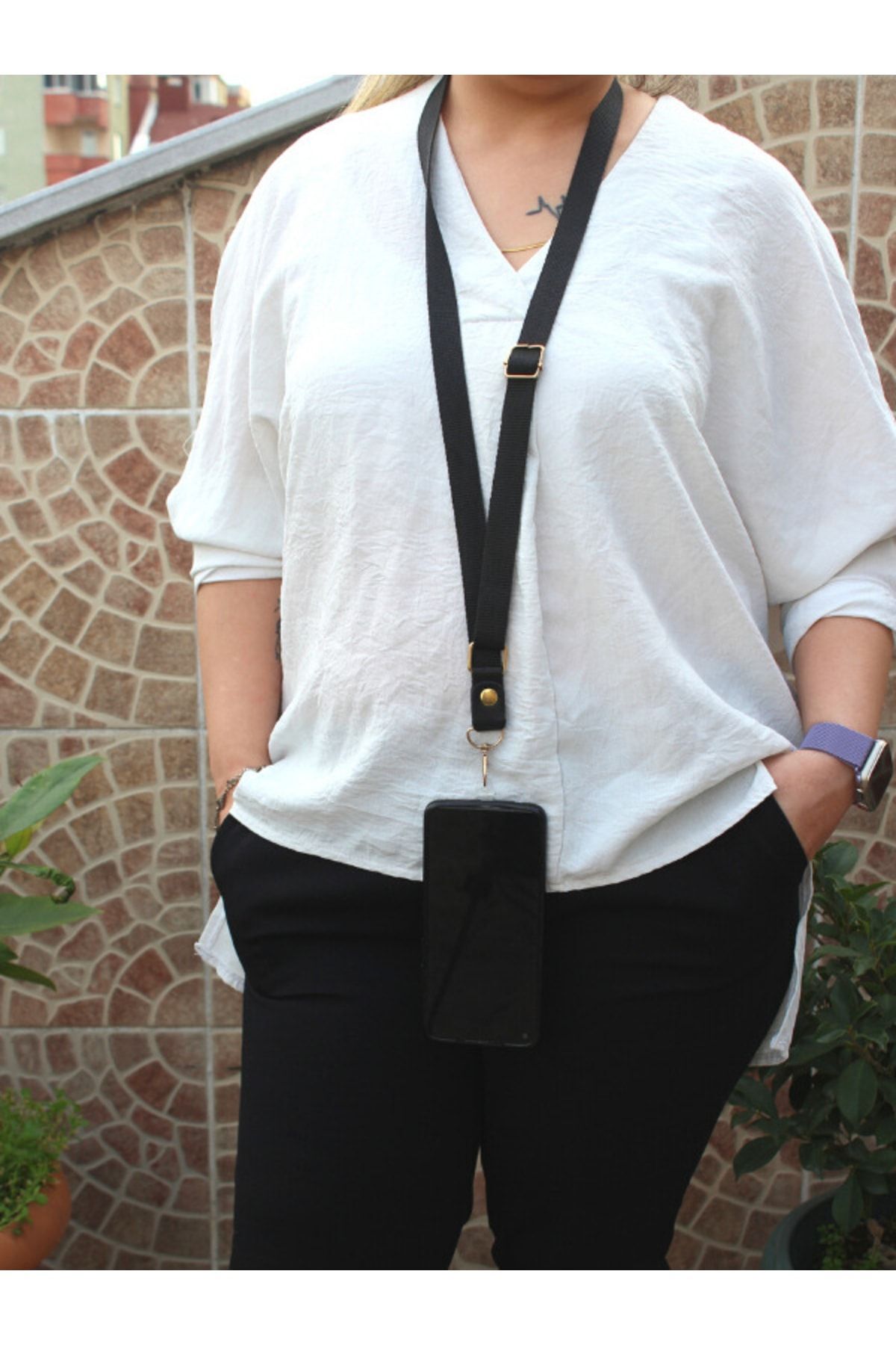 MayaArtDesign Telefon Ipi Boyun Askısı Tüm Kılıflara Uyumlu Siyah ...