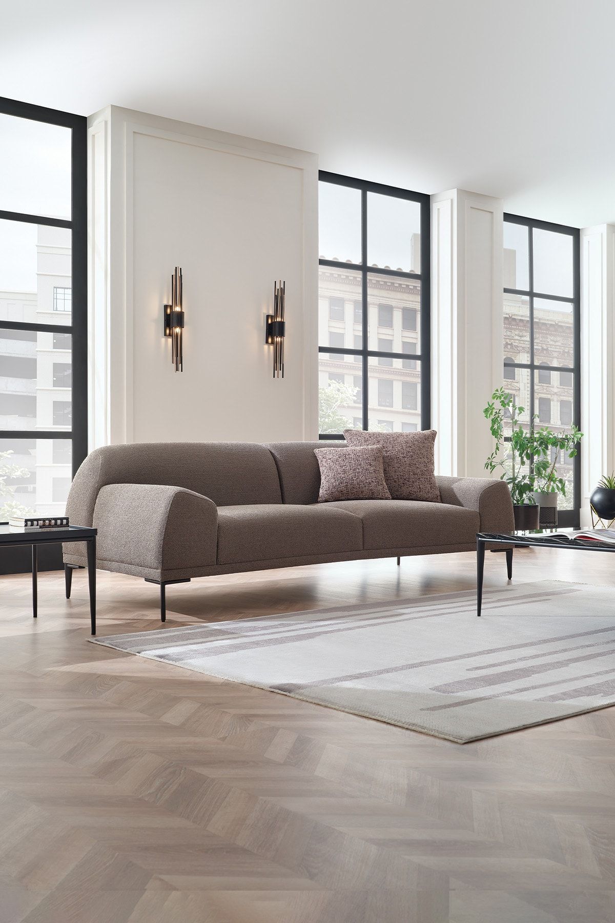 Enza Home Swan 3'lü Koltuk - Vizon Fiyatı, Yorumları - Trendyol