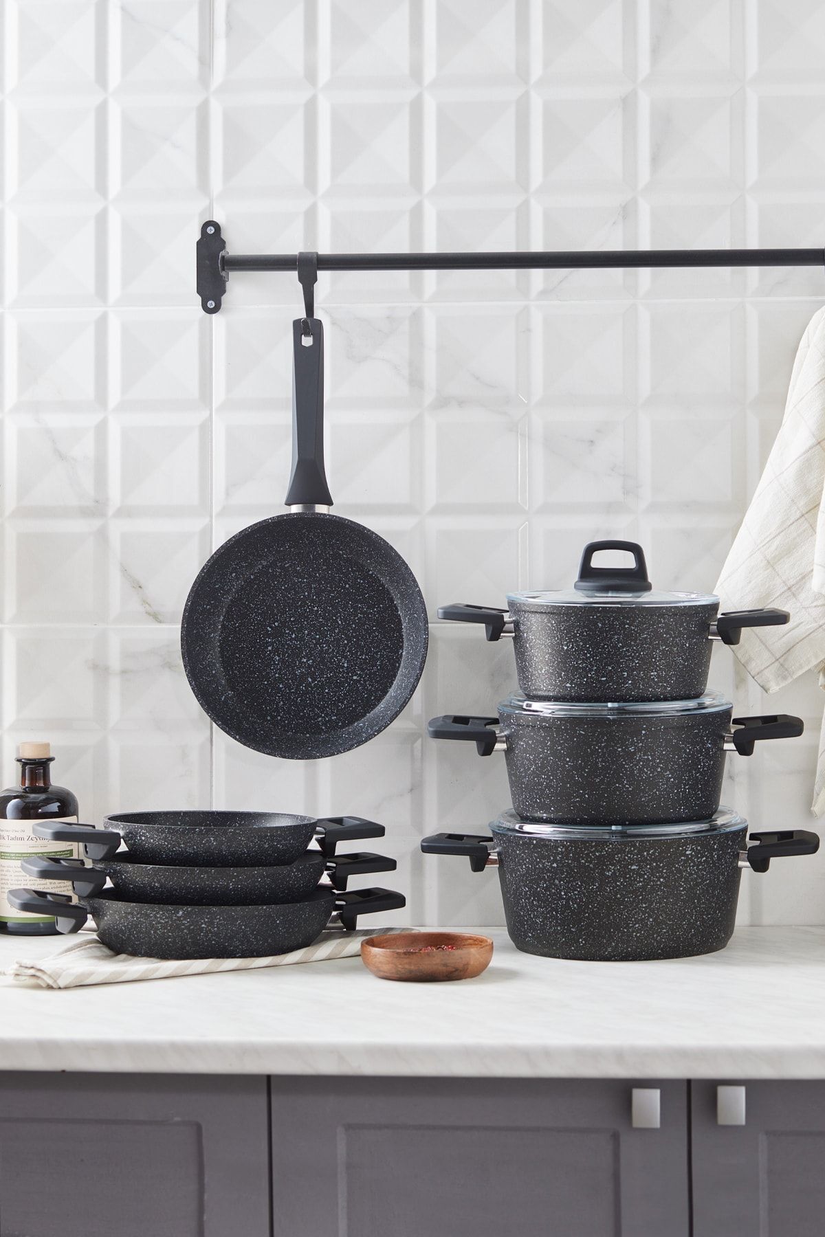 Karaca Bio Granit Eliz 10 Parça Tencere Seti Black - Fiyatı, Yorumları