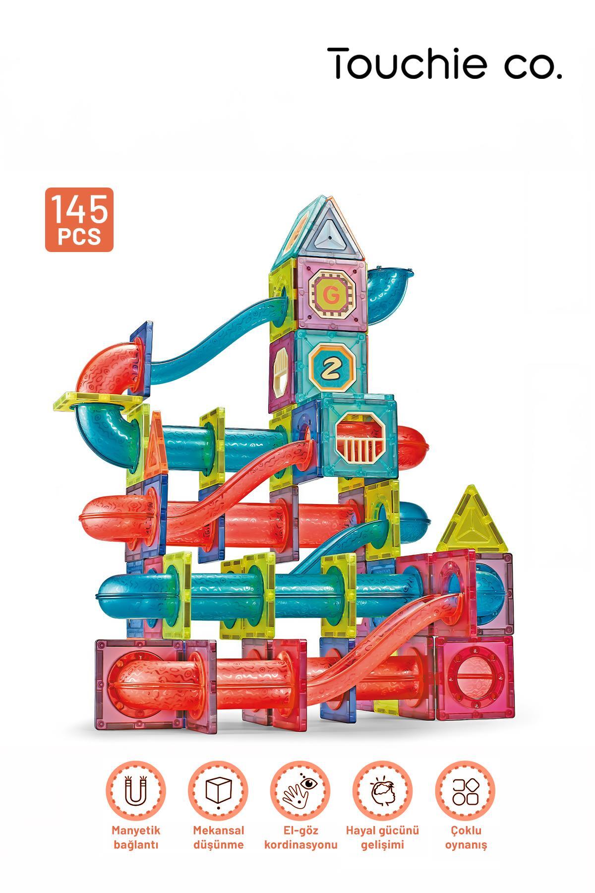 Touchie Co Magnetic DIY Mıknatıslı manyetik yapı blokları 145 Parça ...
