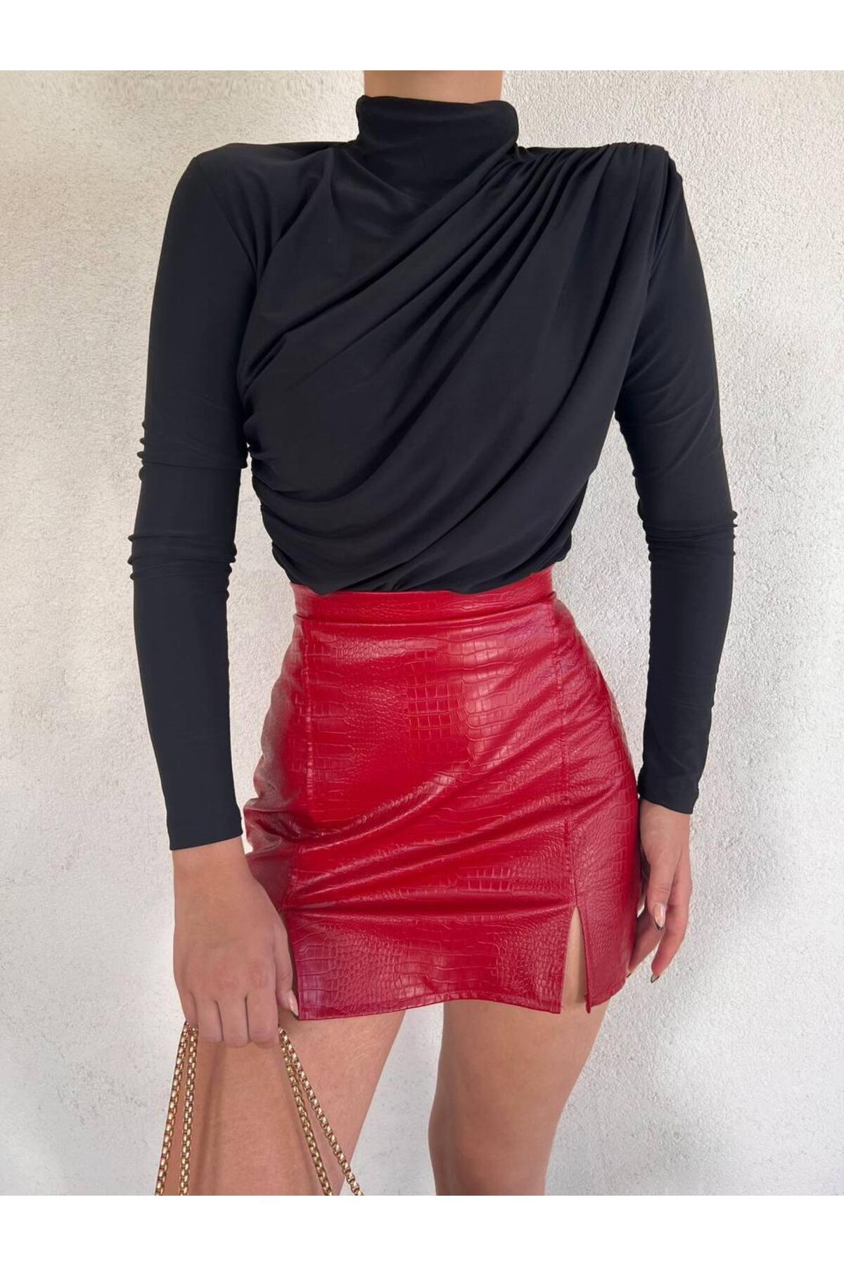 MetuCA Kadın Siyah Drabe Uzun Kollu Bluz - Fiyatı, Yorumları