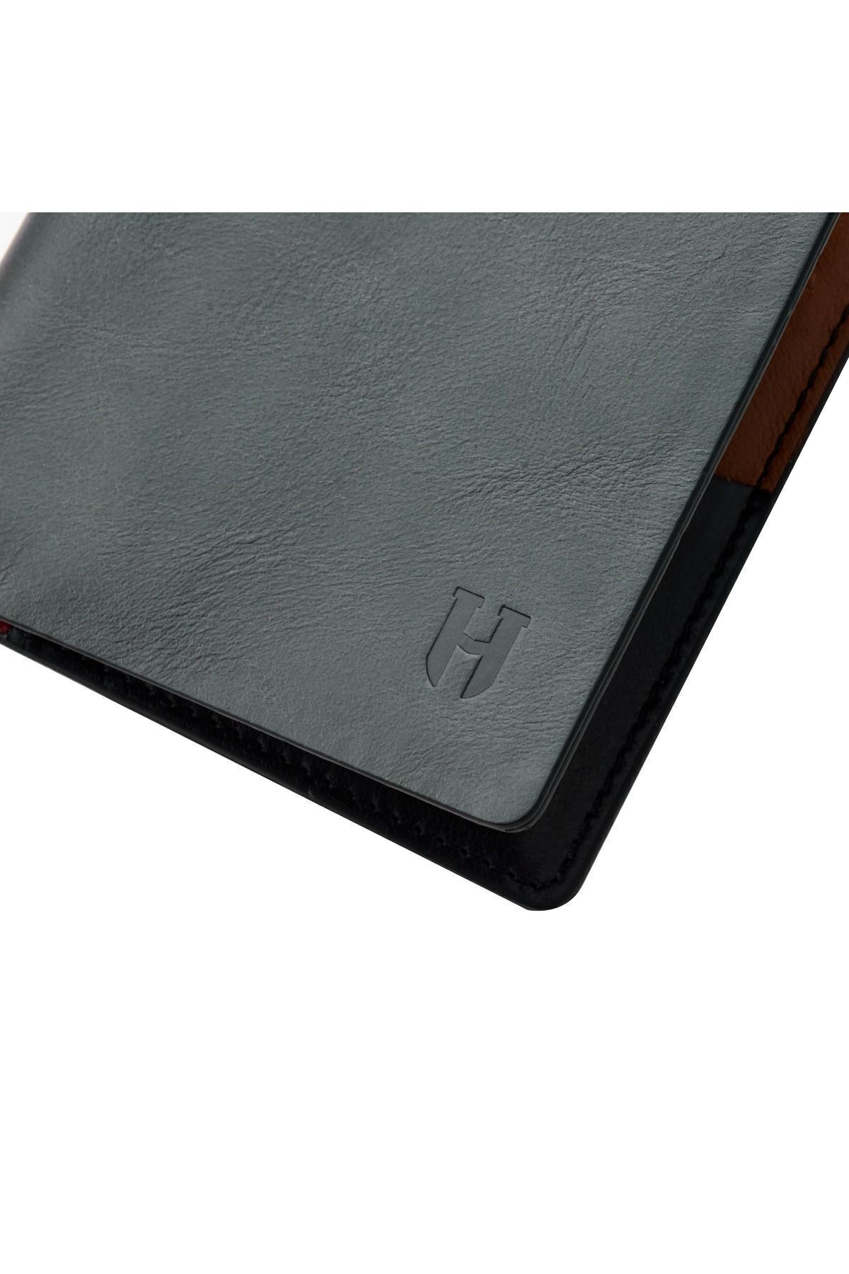 HELMBROOK Dayton Erkek Siyah( Plus color) Deri İnce Tasarım Çok Bölmeli ...