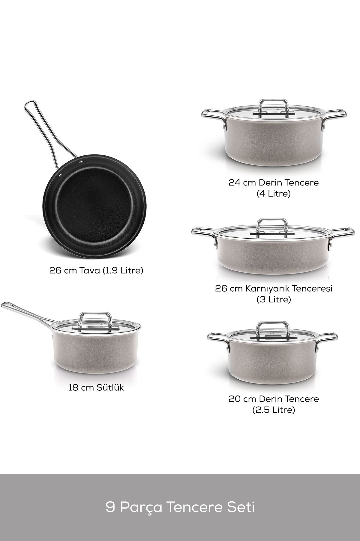 Karaca Swiss Crystal Mastermaid 9 Parça Tencere Seti Beige - Fiyatı ...