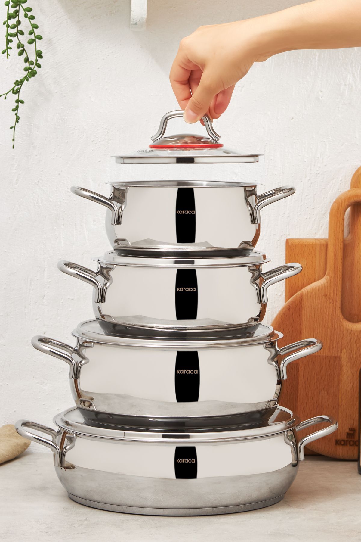 Karaca 8 Piece Emirgan Induction Base Steel Pot Set - Trendyol