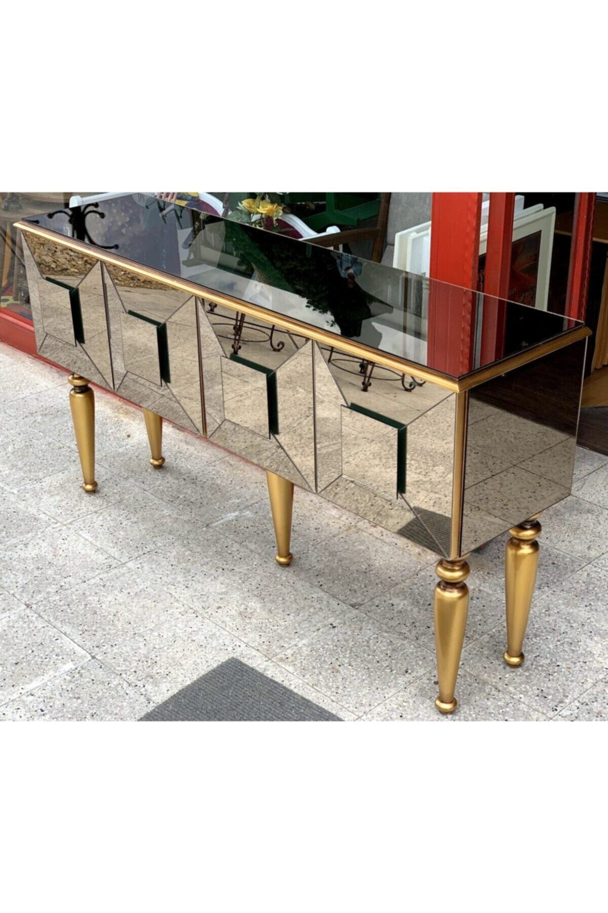 Genel Markalar Dresuar-konsol St Kareli Üç Boyut Kayın Gold Retro Ayak ...