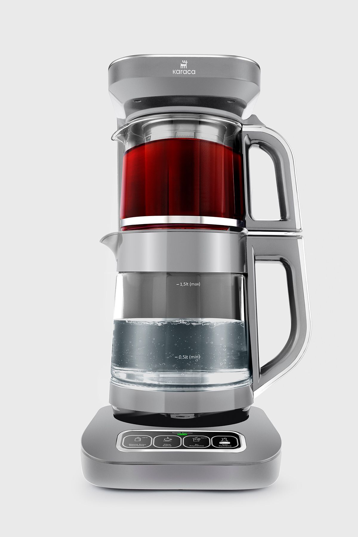 Machine à Thé Et Café Karaca Robotea Pro 4-en-1 Parlante - 2500W Gris ...