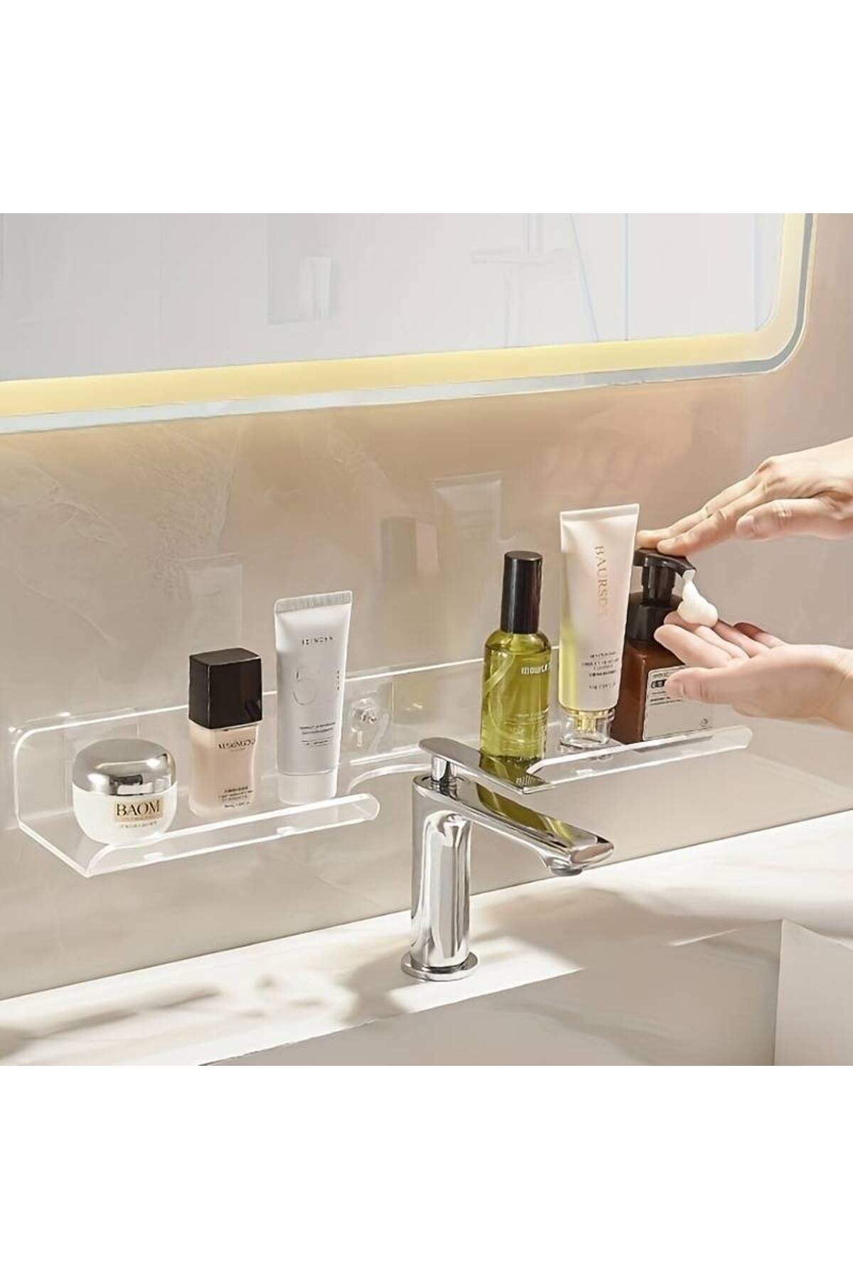 Trend Pleksi Musluk Önü Lavabo Raf (ŞEFFAF) - Fiyatı, Yorumları