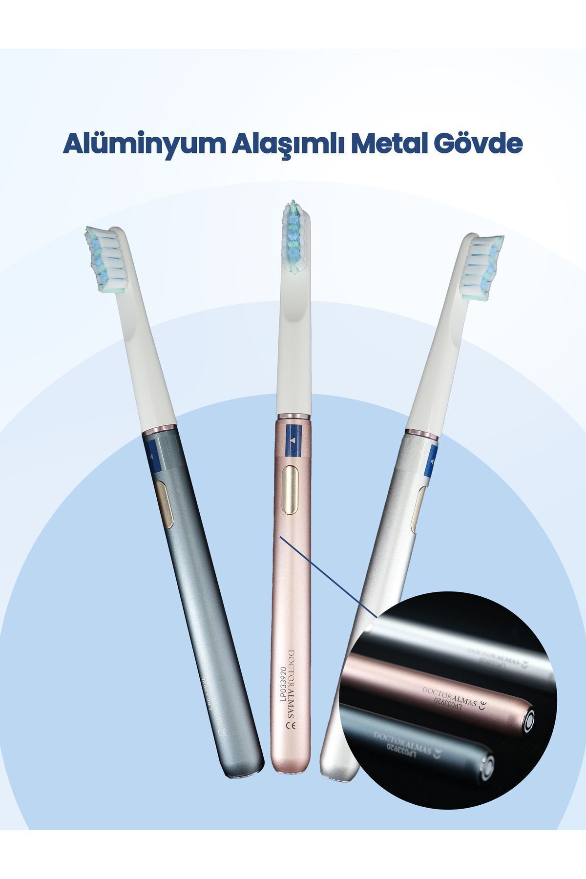 Doctor Almas Sonic Elektrikli Diş Fırçası - 3 Hız Ayarlı, IPX7 Su ...