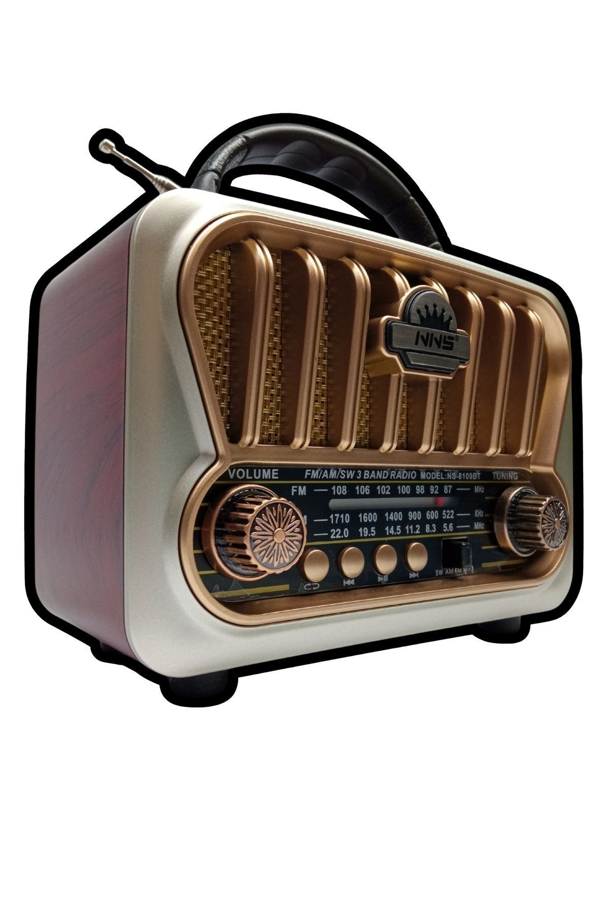 MN6 Ns-09 Nostaljik Radyo/tws Destekli/nostaljik Ahşap Radyo,18650 Li ...