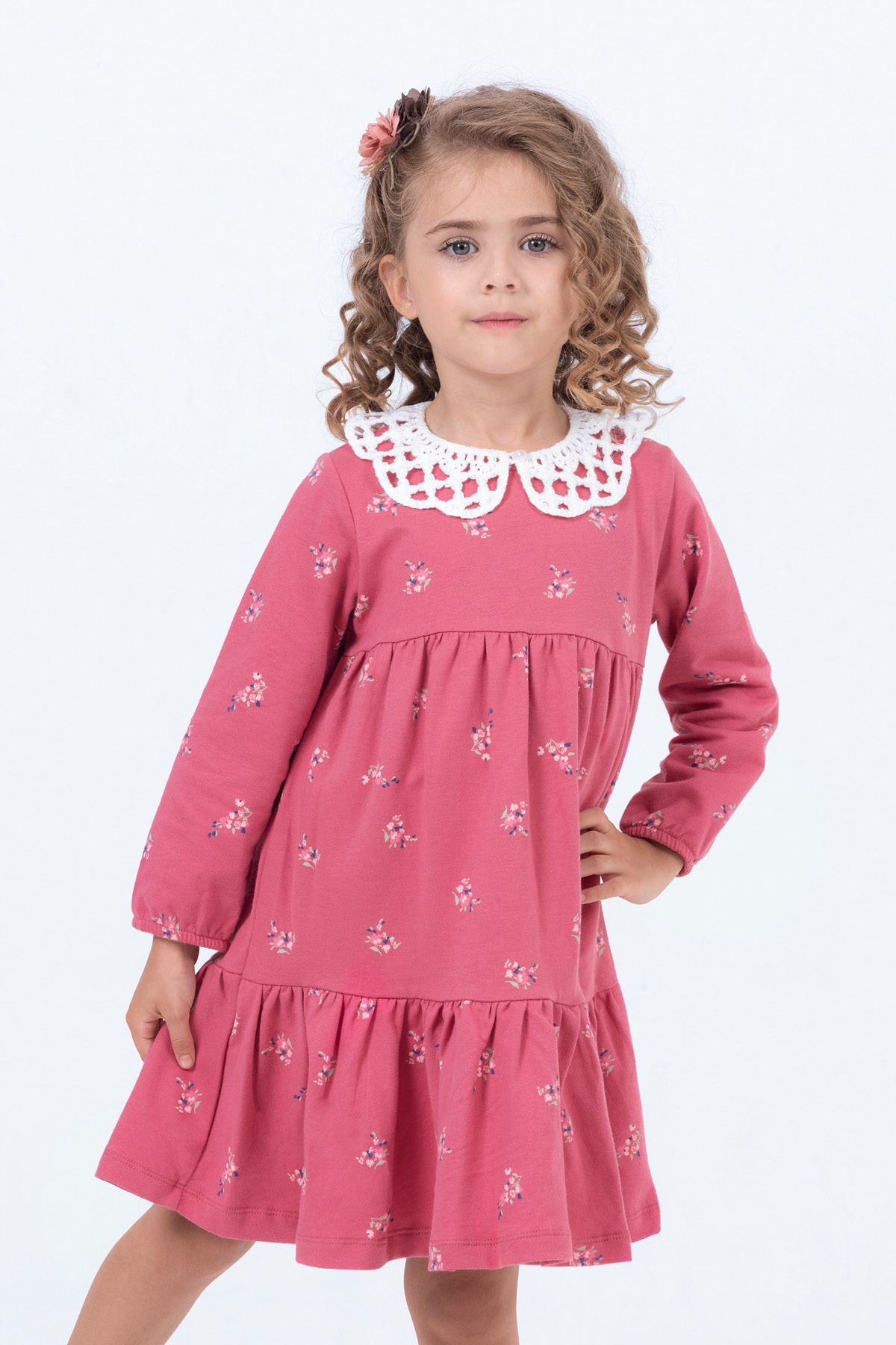 Tuffy Kids Kız Çocuk Fisto Yakalı İki İp Çiçekli Elbise - Fiyatı, Yorumları