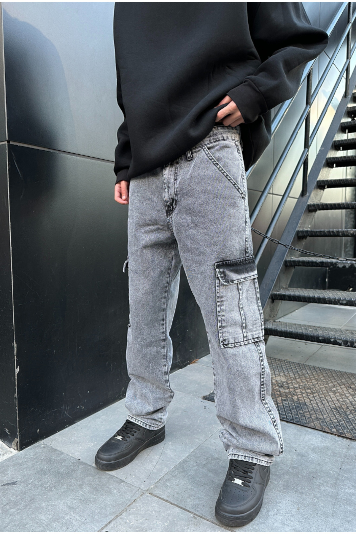 serline Açık Gri Baggy Kargo Pantolon Fiyatı, Yorumları - Trendyol