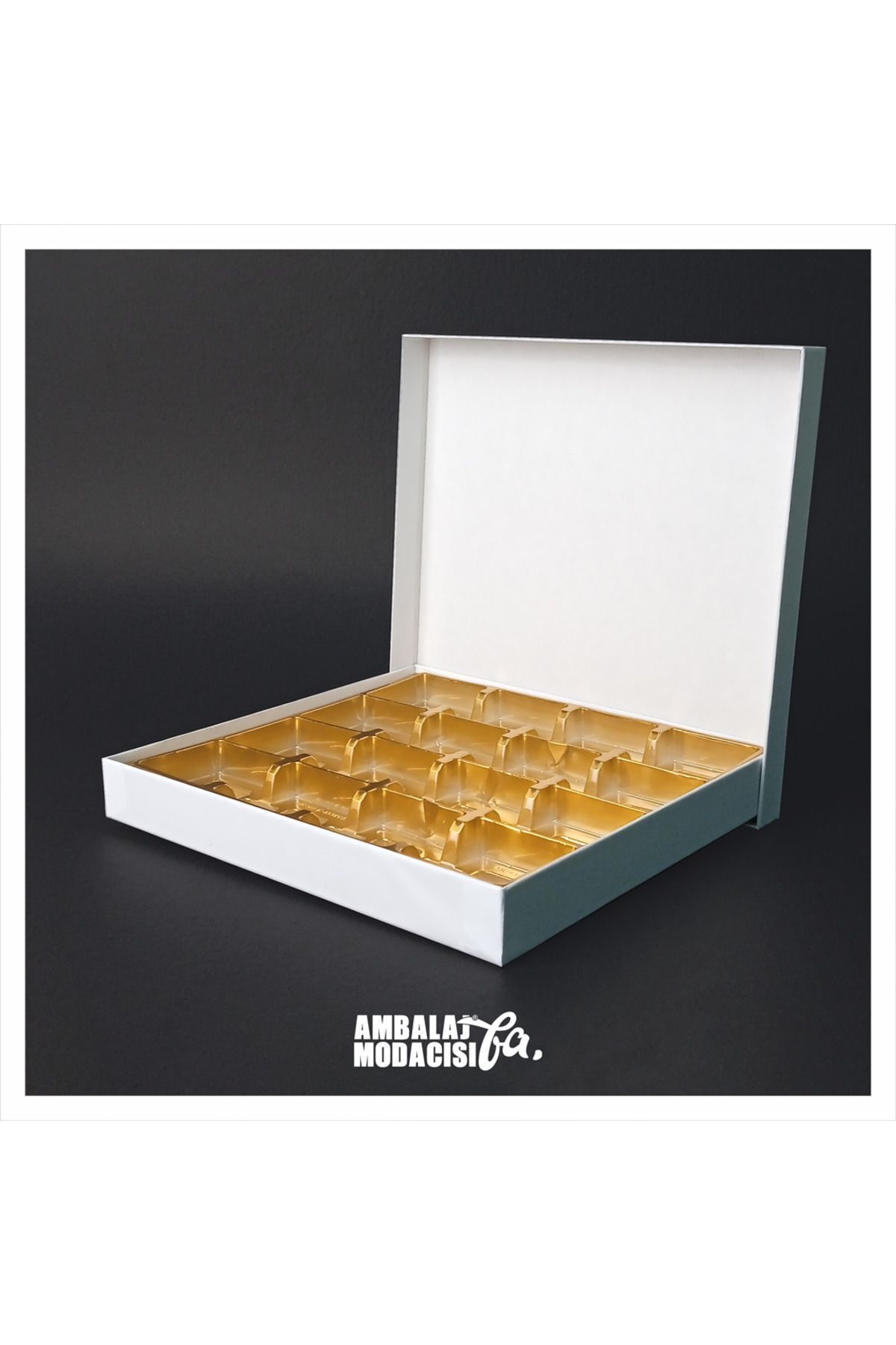 Ambalaj Modacısı Chocolate Box ( 5 Adet ) Taslama Kutu 16 Gözlü Beyaz ...
