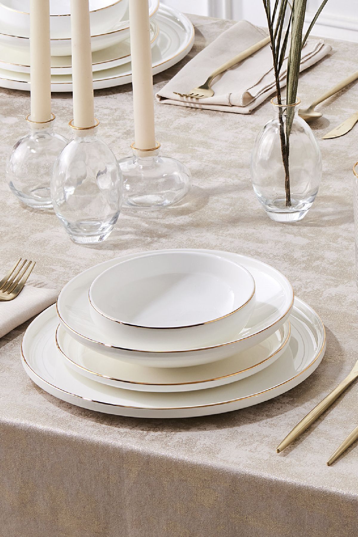 Karaca Stream Bone Belinda 24 Parça 6 Kişilik Yemek Takımı Fiyatı ...