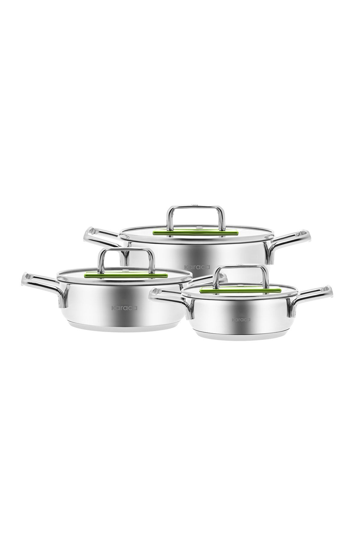 Karaca Arya Induction Based 6-Piece Midi Steel Pot Set Green- Trendyol