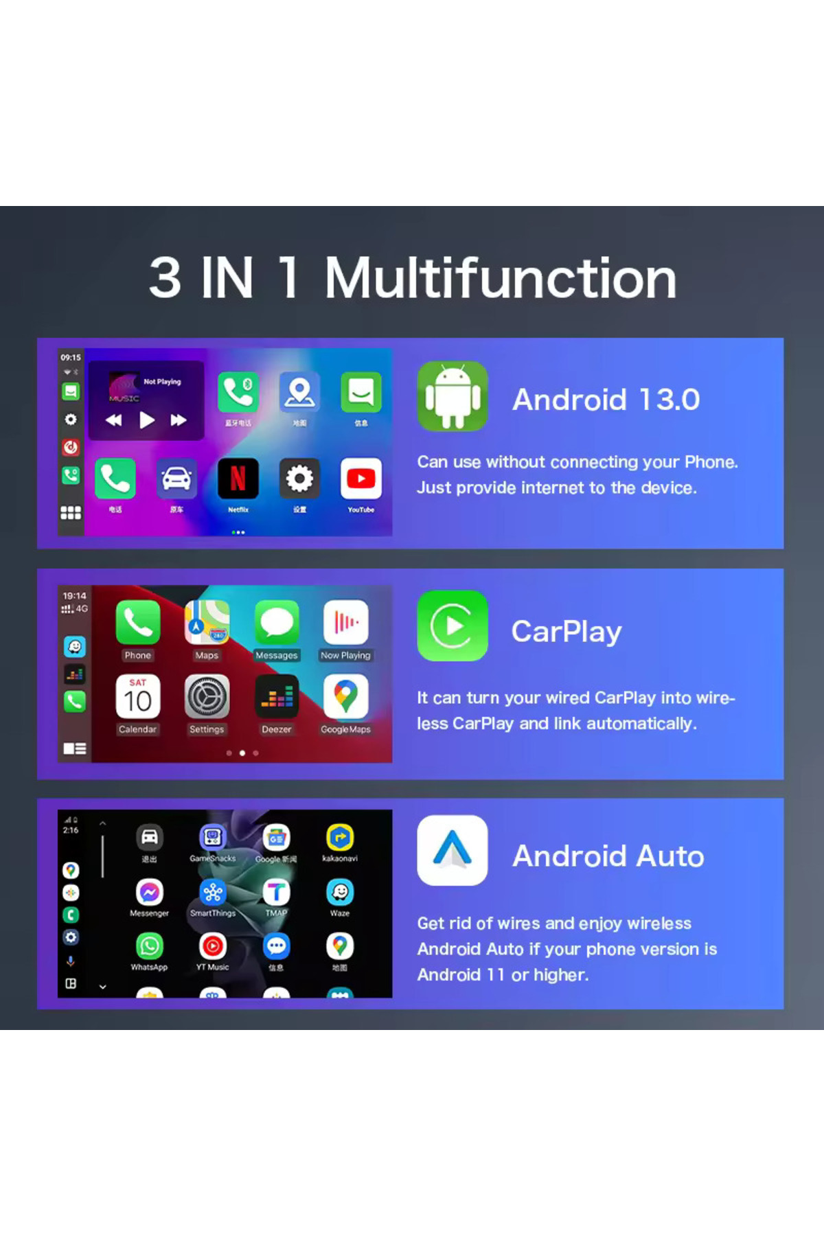 Fenrir Garage Car Ai Box, Carplay Ai Kutusu, Kablosuz Carplay, Android ...