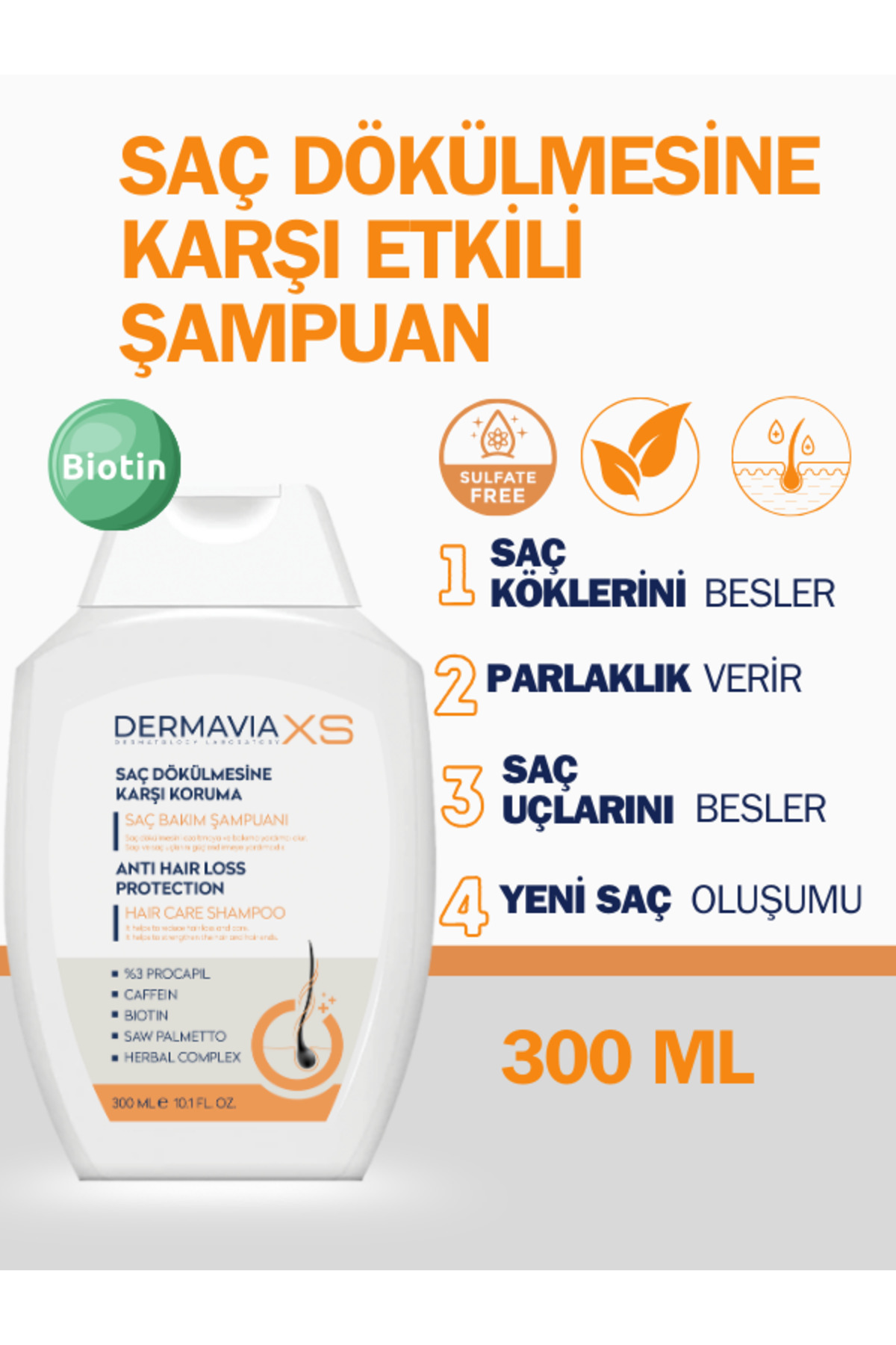 Dermavia XS Saç Dökülme Karşıtı Şampuan 300 ML Fiyatı, Yorumları - Trendyol