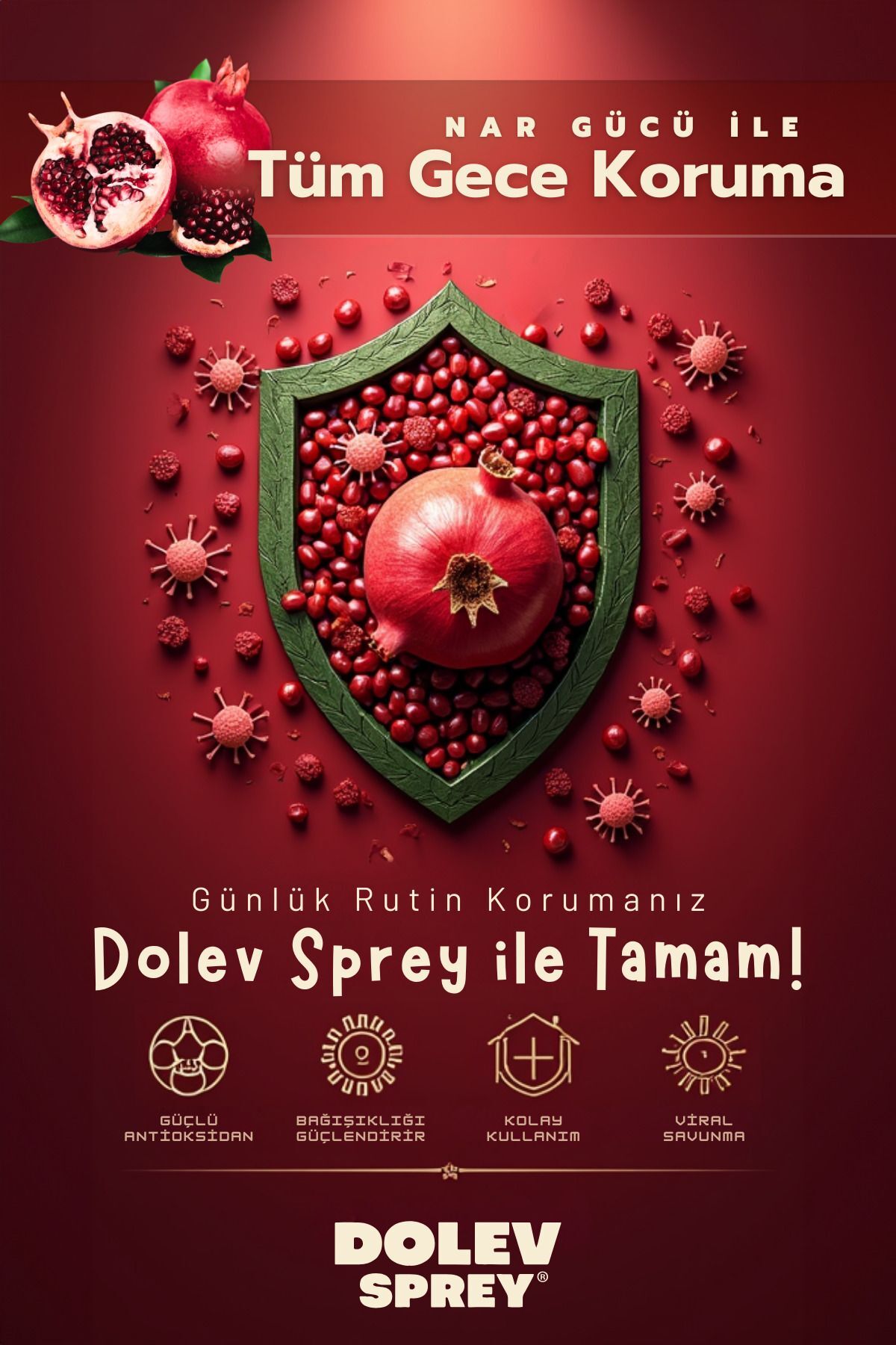 Dolev SPREY NAR AROMALI Güçlü Antioksidan Koruma ve Bağışıklık ...