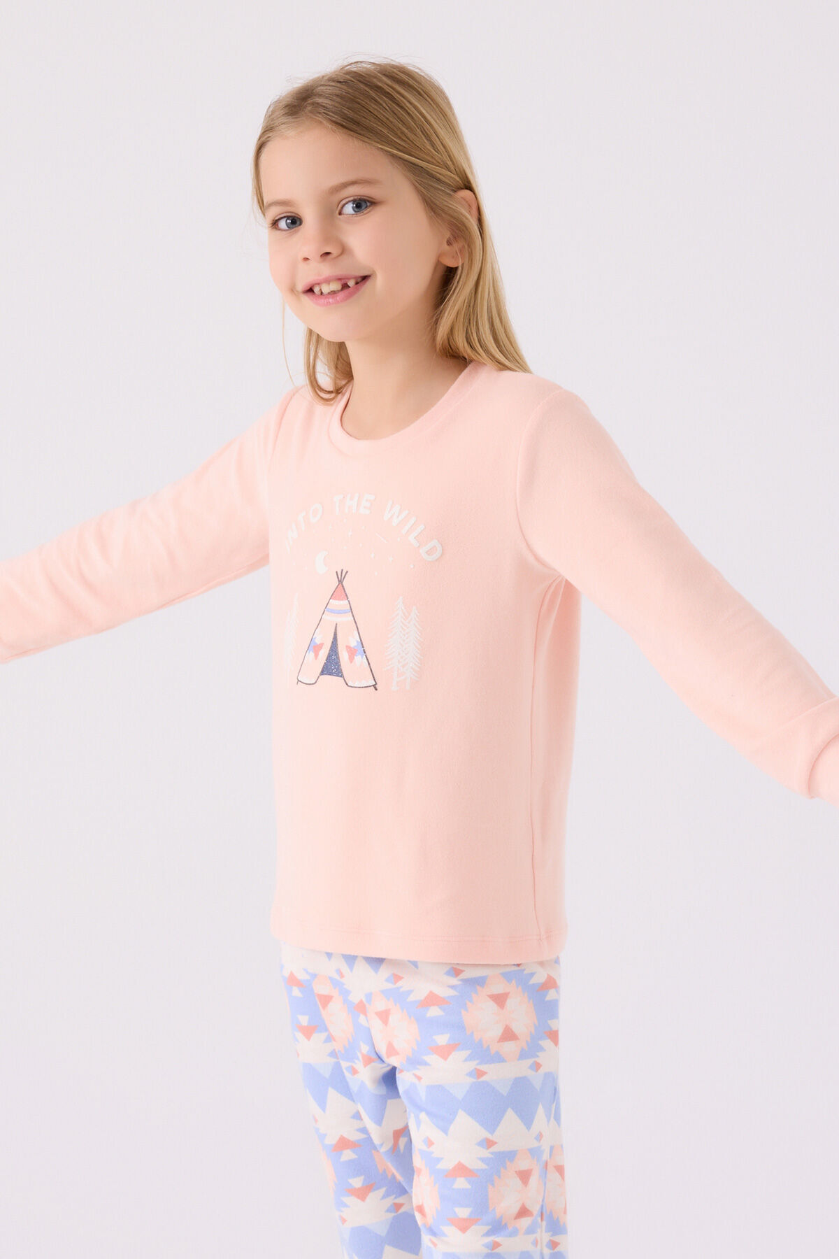 Arnetta Girl's Pink Long Sleeve Pajama Set- Trendyol