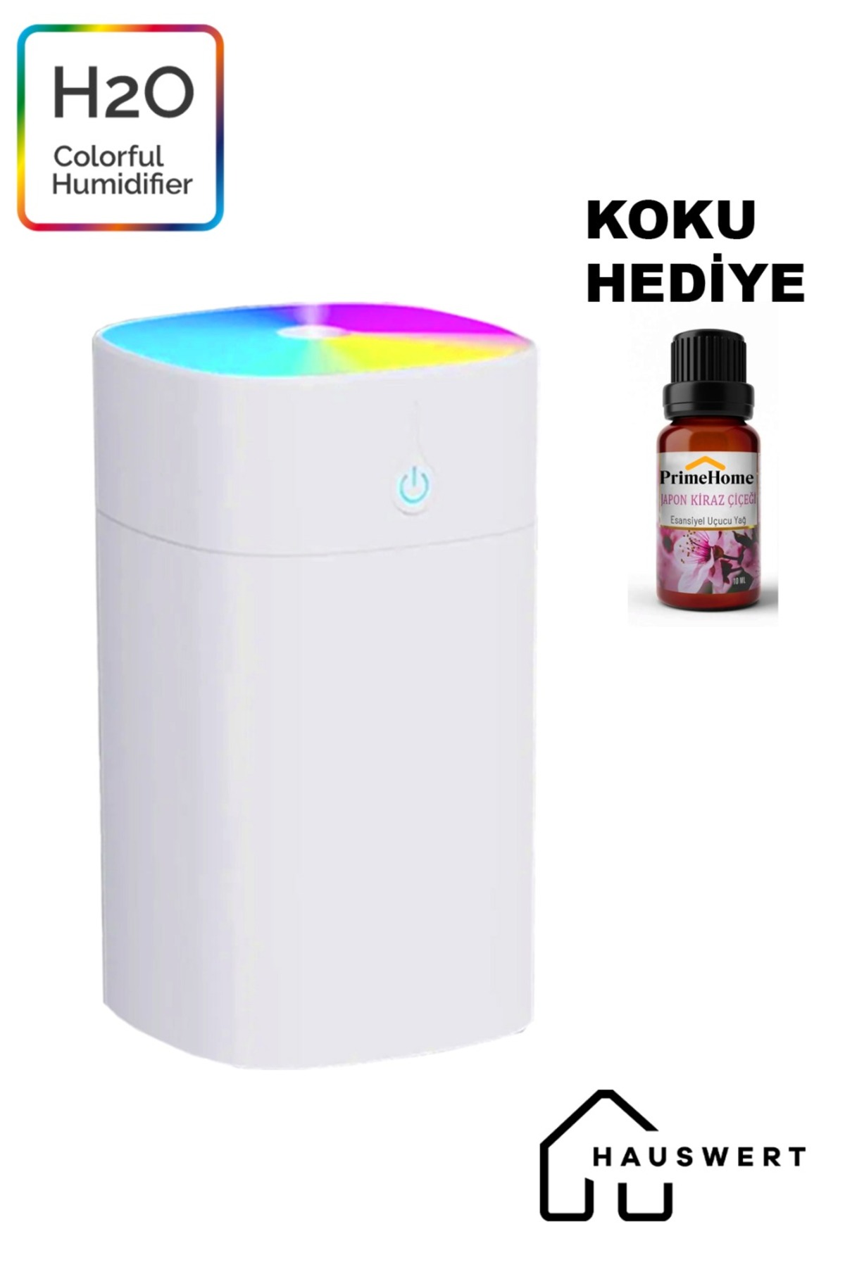 hauswert H2o Humidifier 400 Ml Ulrasonik Oda ve Araç Hava Nemlendirici ...