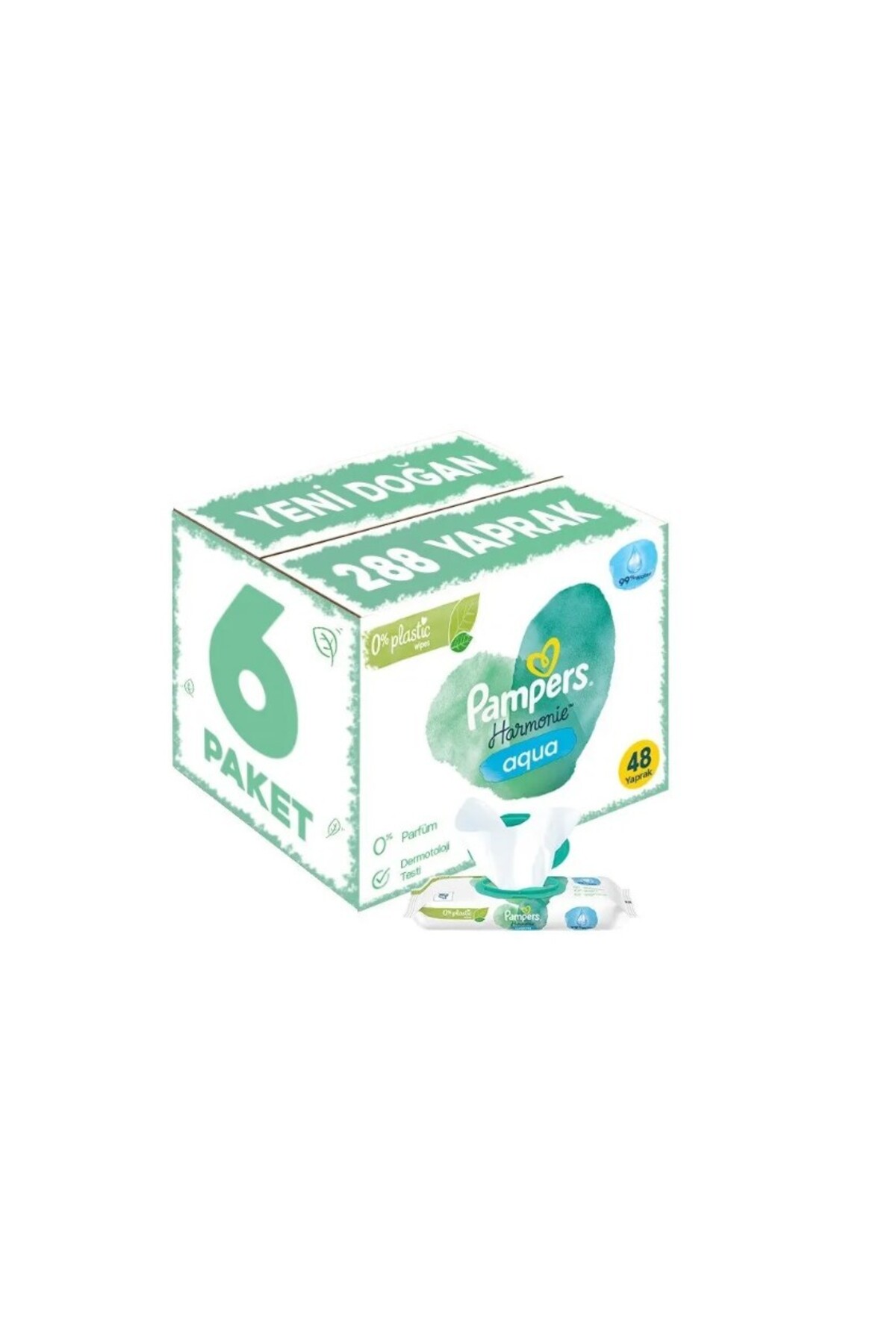 Pampers Prima Pampers Harmonie Aqua Yenidoğan Islak Havlu 48x6 Adet ...