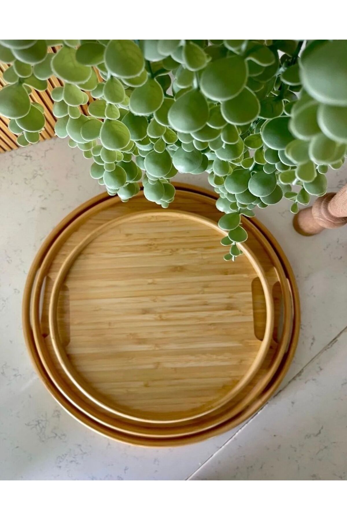 Lem Scandinavian Bamboo Tray Set of 3 - Oval Tray, Presentation Tray ...