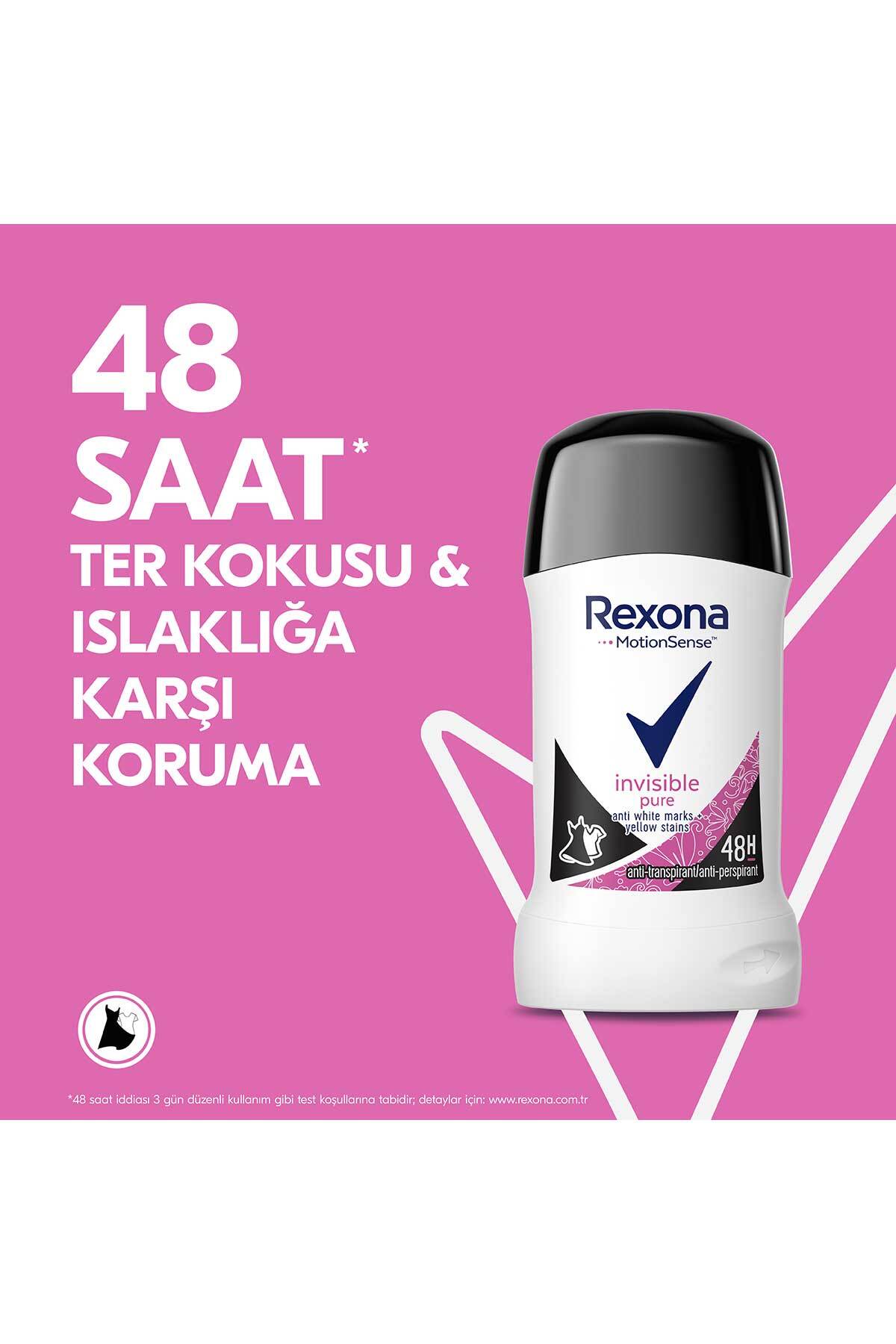 Rexona MotionSense Kadın Stick Deodorant Invisible Pure 40 ml x2 Fiyatı ...