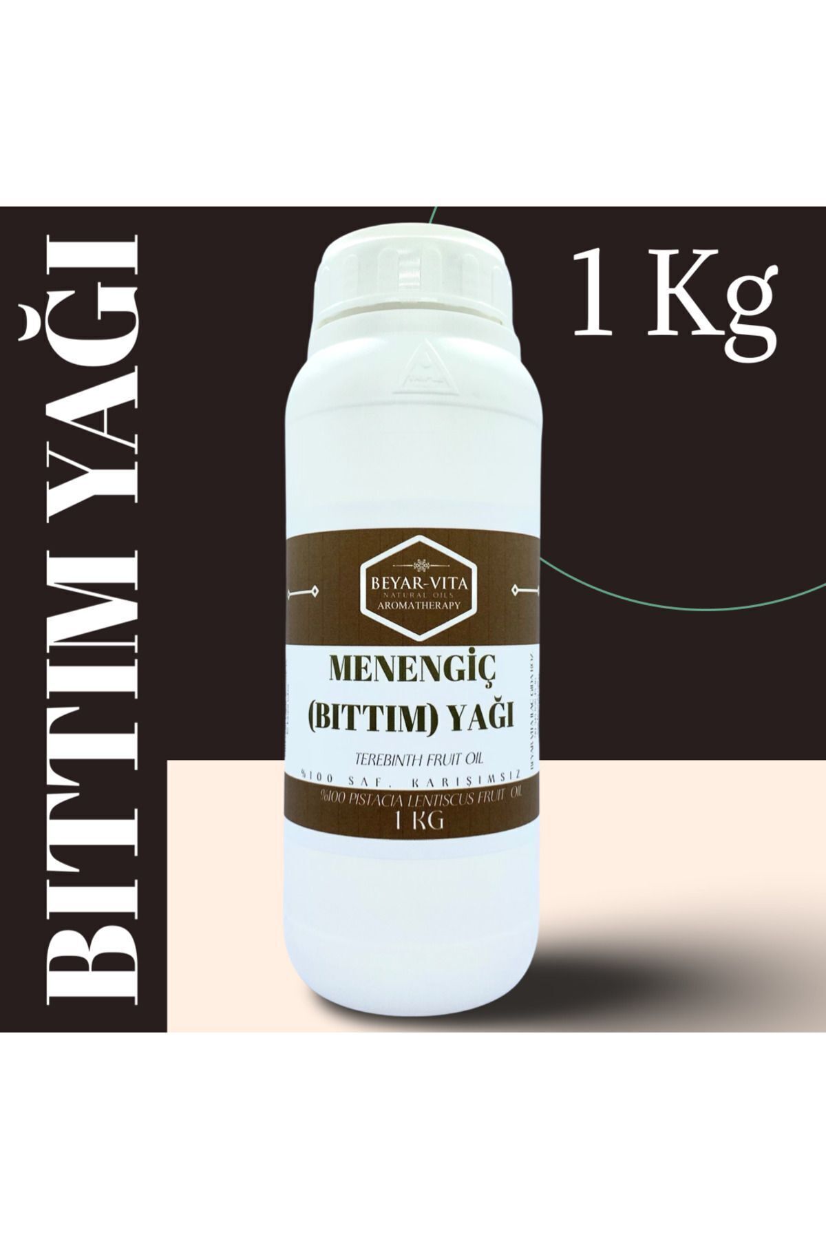 BEYARVİTA Menengiç Yağı, 1 Kg , Bıttım Yağı (TEREBİNTH FRUİT OİL ...