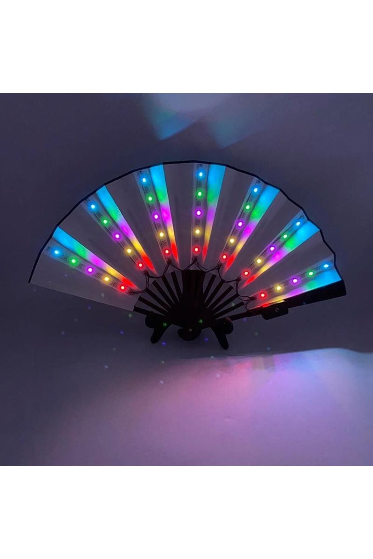 Zigver Yeni renk tasarımı renkli değişim şarj edilebilir LED fan rave ...