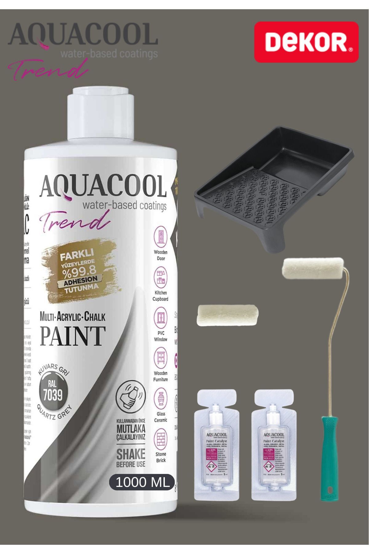 Aquacool Trend Su Bazlı Akrilik Hobi Boya 1000 ml Rulo Katalizör Boyacı ...